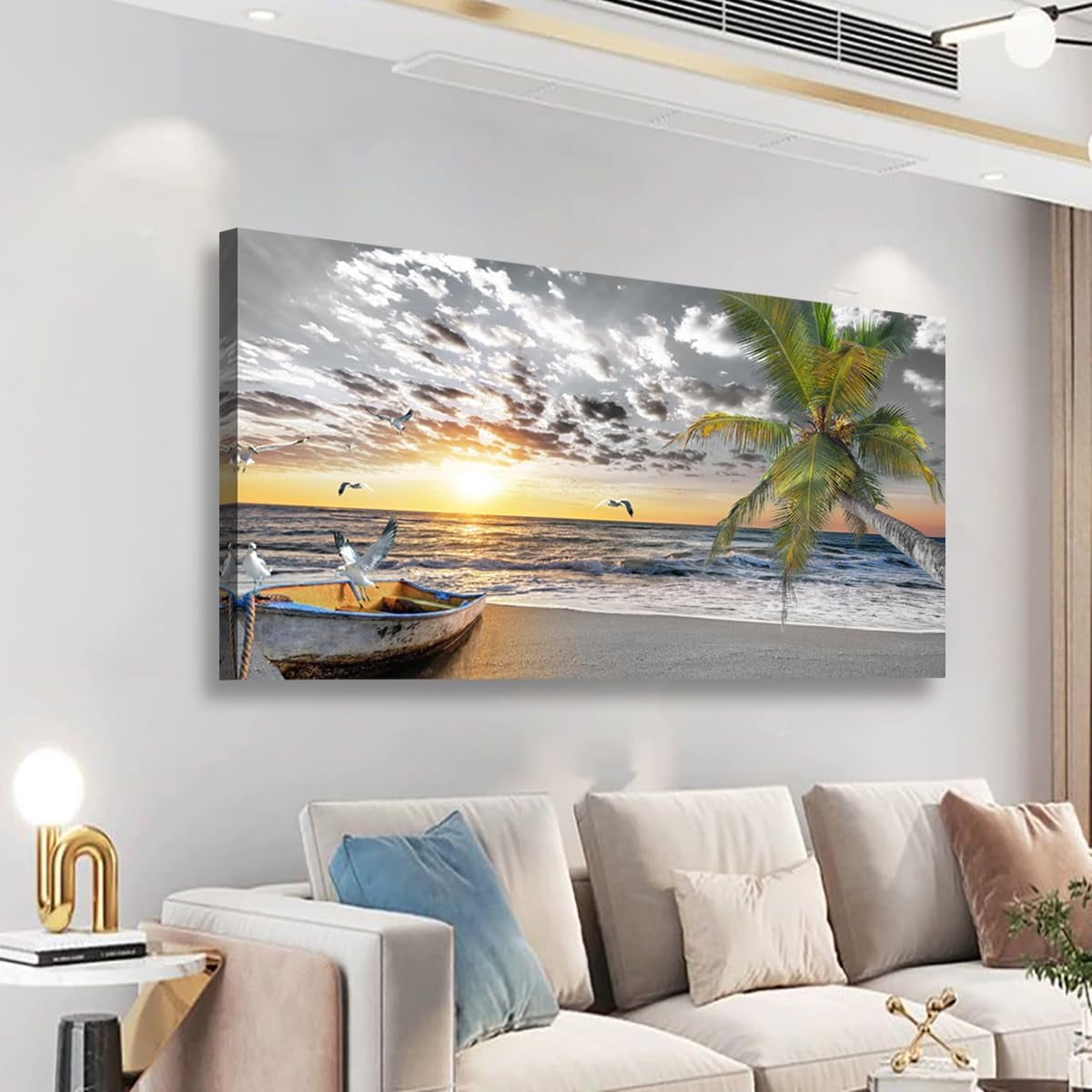AatoeaX Beach Wall Art for Living Room Bedroom Office Sunrise Sunset ...