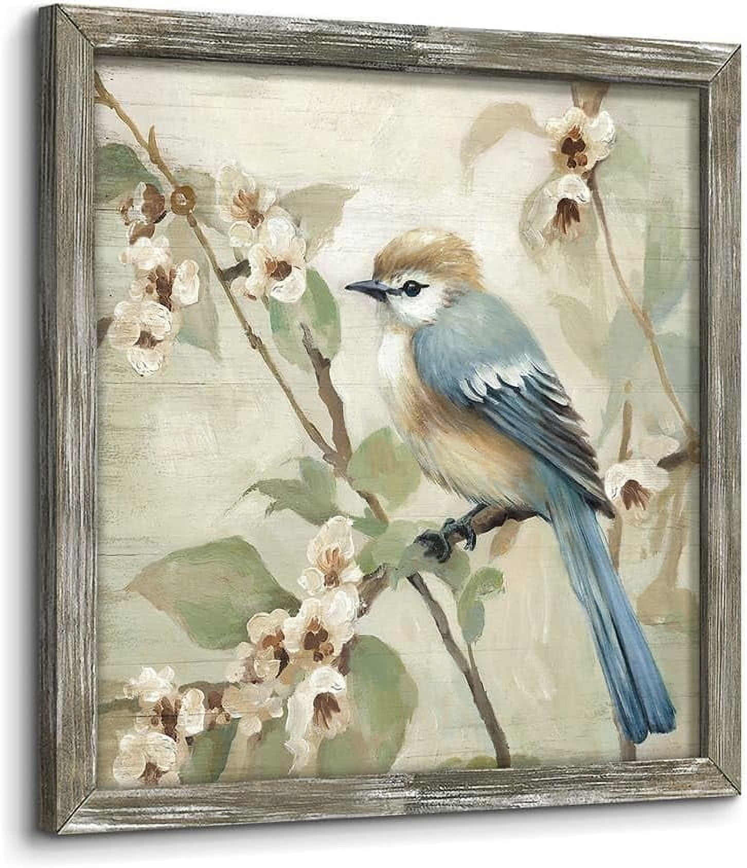 AatoeaX Bird Wall Art: Elegant Flower Tree and Bird Painting Blossom ...