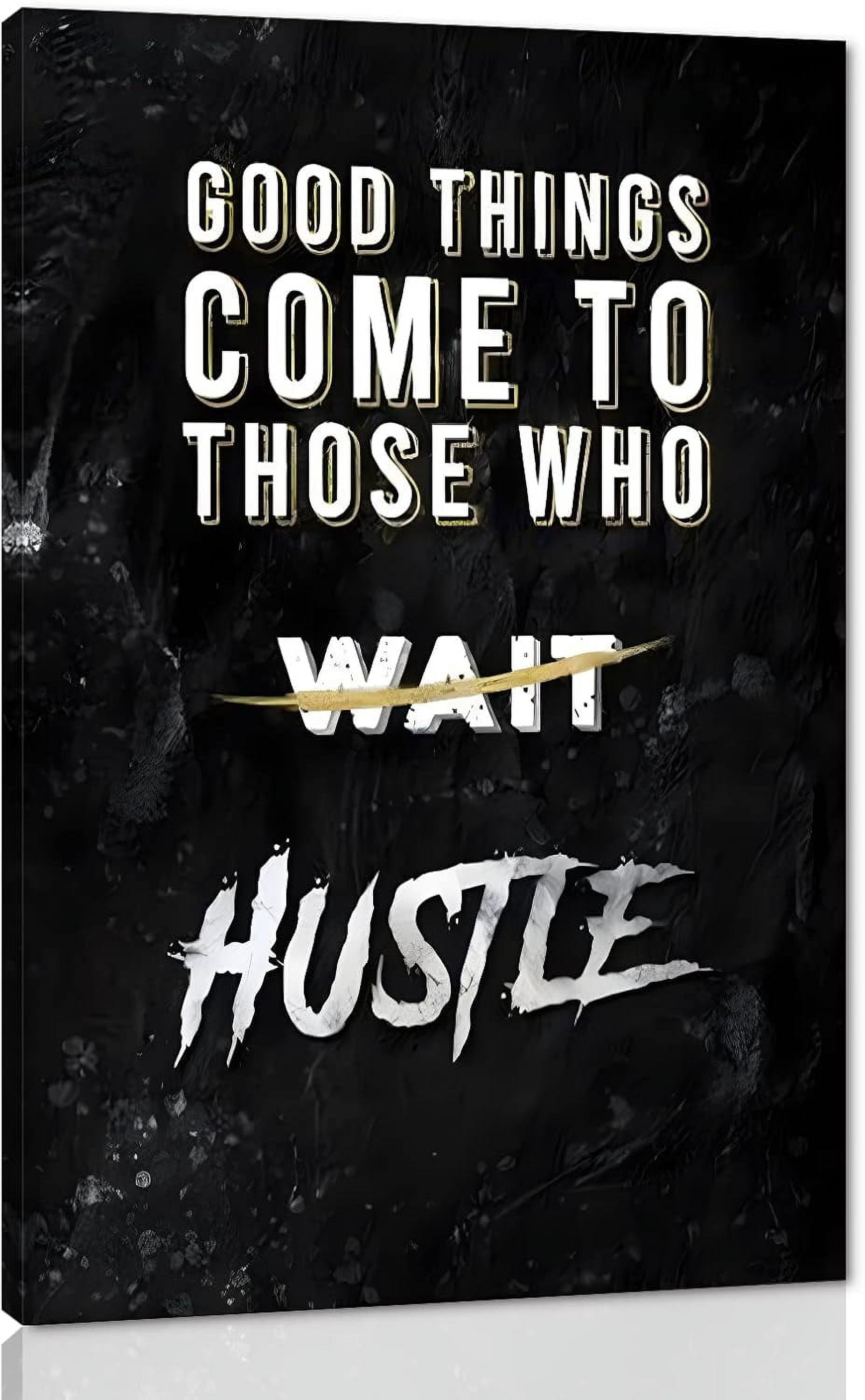 AatoeaX Black and White Letter Good Things Comes After Those Who Hustle ...