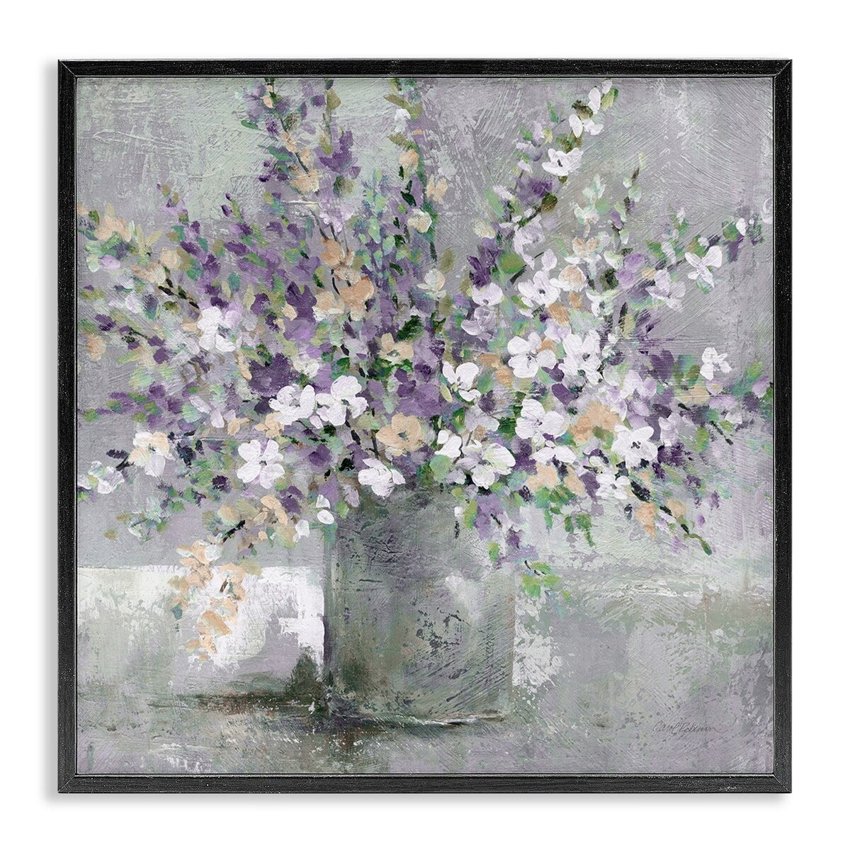AatoeaX Blossoming Aster Flower Bouquet Soft Purple Bouquet Painting ...