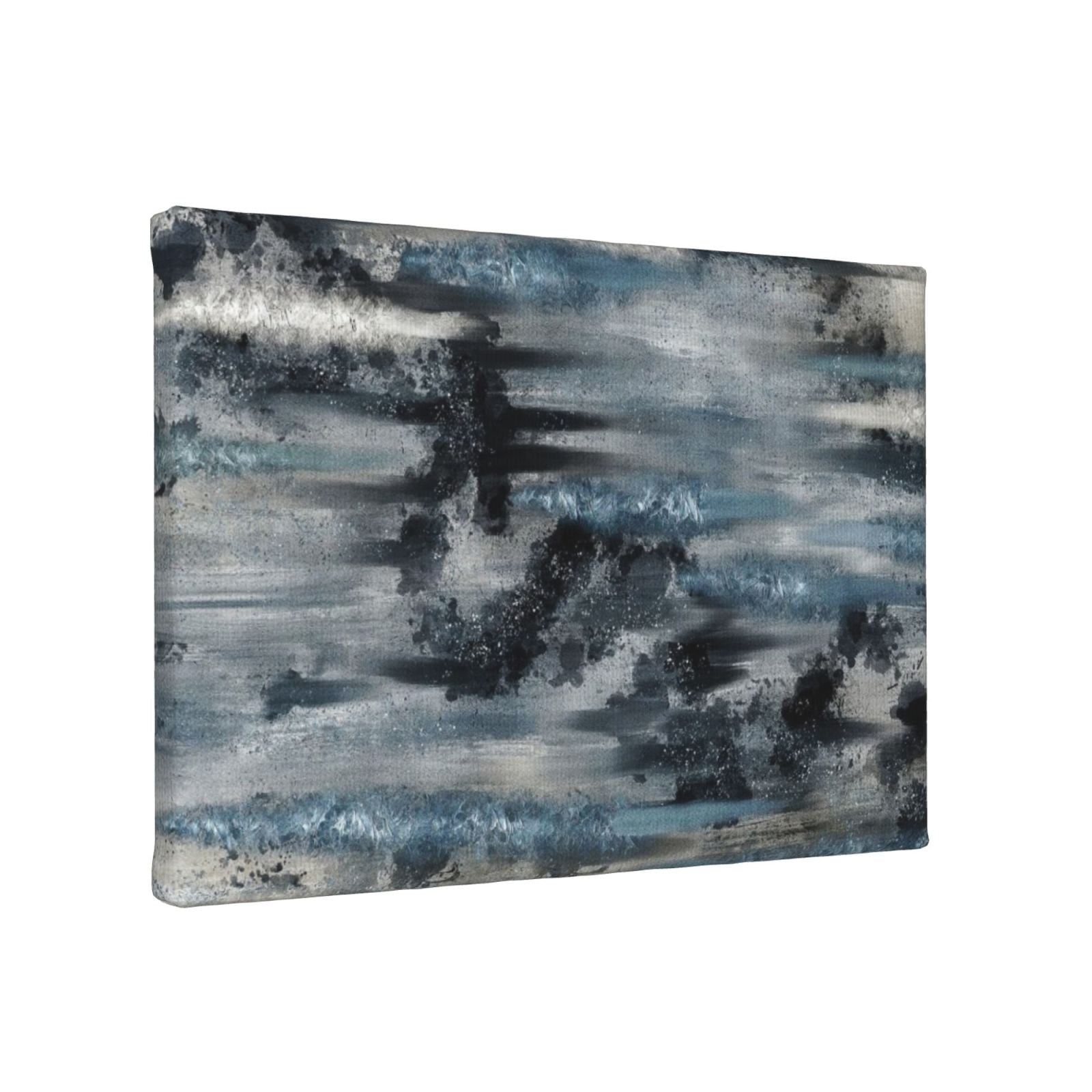 AatoeaX Blue Gray Canvas Prints Wall Art Abstract Blue Picture Wall ...