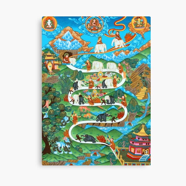 AatoeaX Buddhism Print - The Nine Mental Abidings Samatha Canvas Print ...