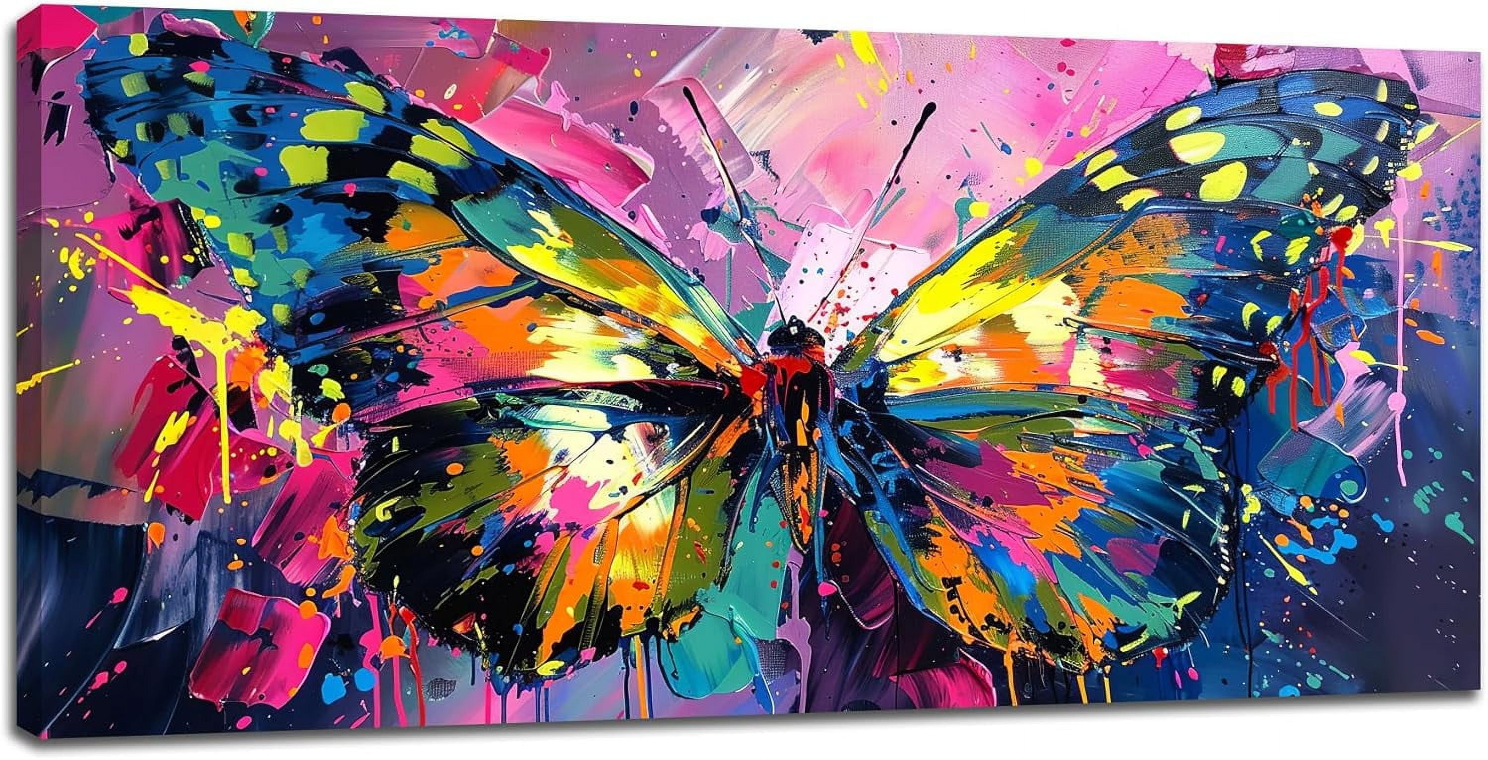 AatoeaX Butterfly Wall Art Abstract Butterfly Pictures Wall Decor ...