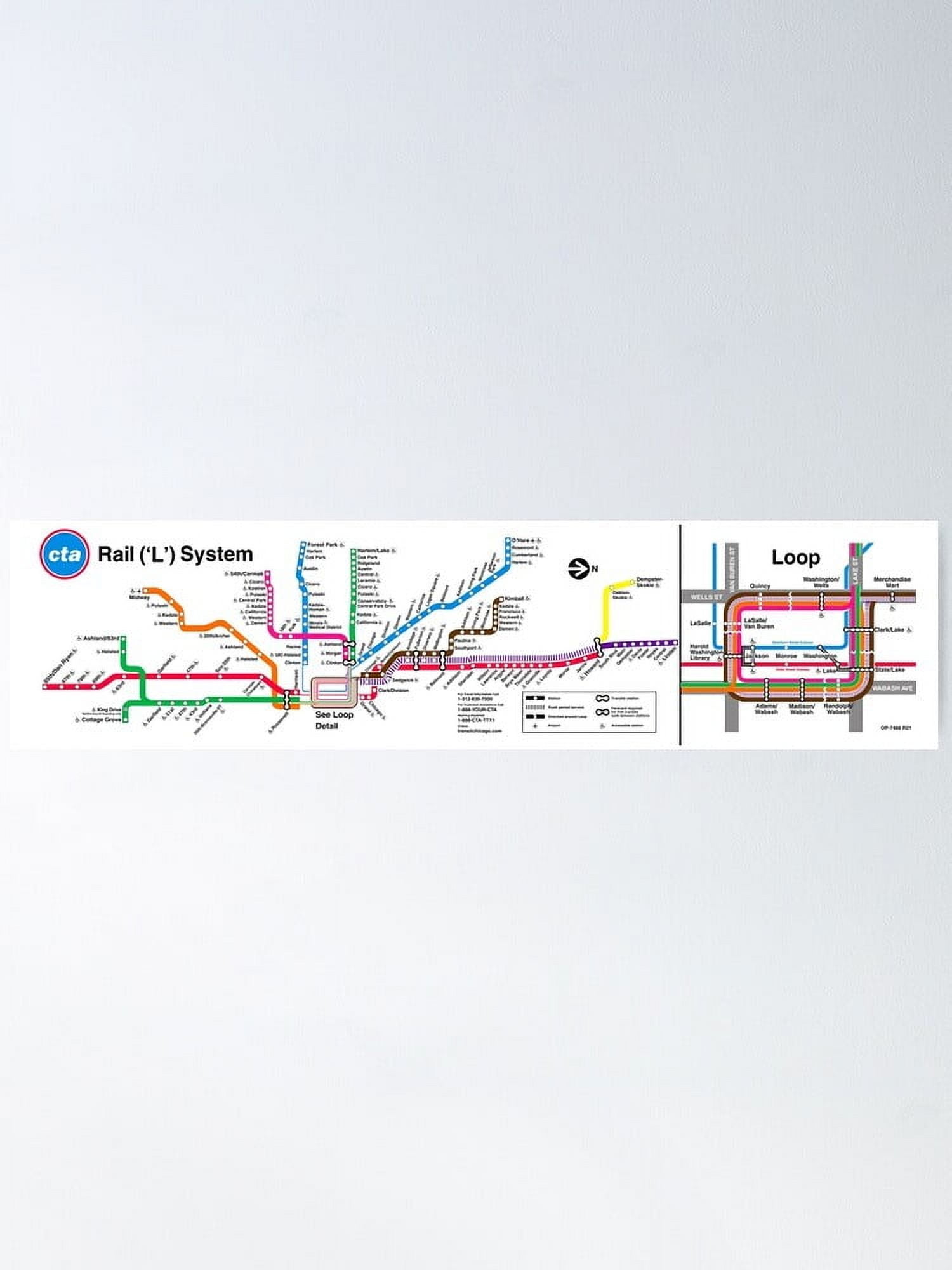 AatoeaX CTA MAP - WHITE Poster Aesthetic Home Decor – Perfect for ...