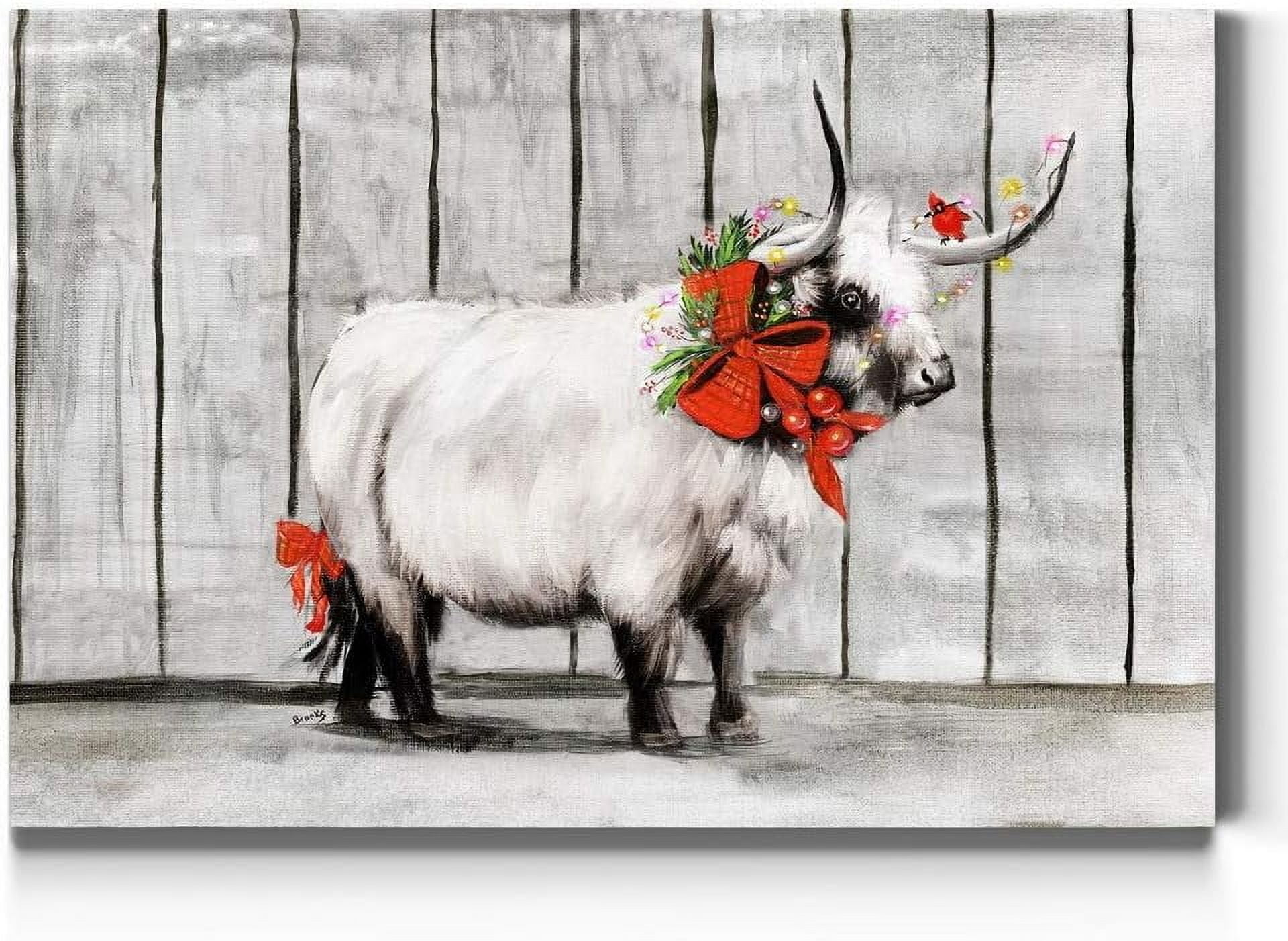 AatoeaX Canvas Animal Wall Art Paintings & Prints Artwork Winter Red ...