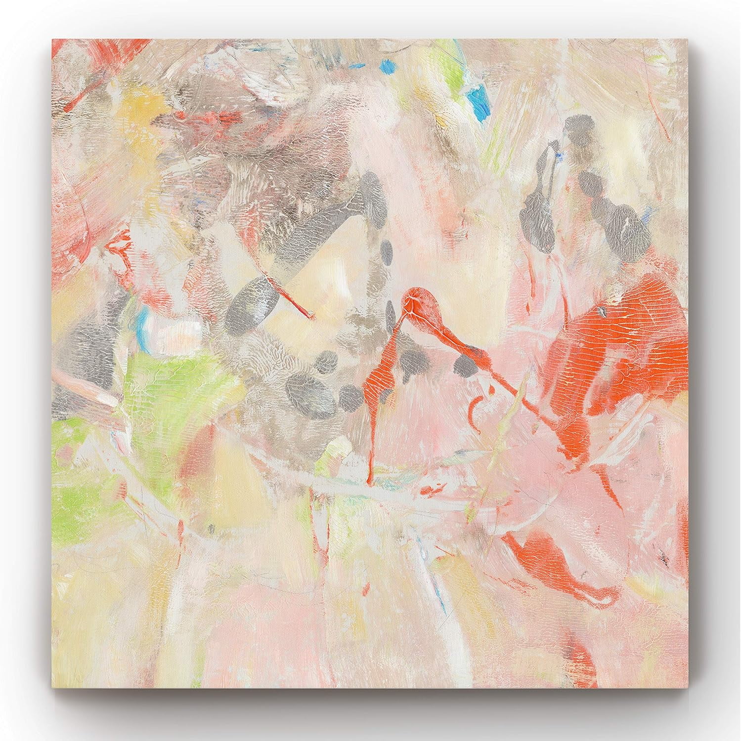 AatoeaX Canvas Art Home Decorations Orange Rustic Coral Fusion Abstract ...