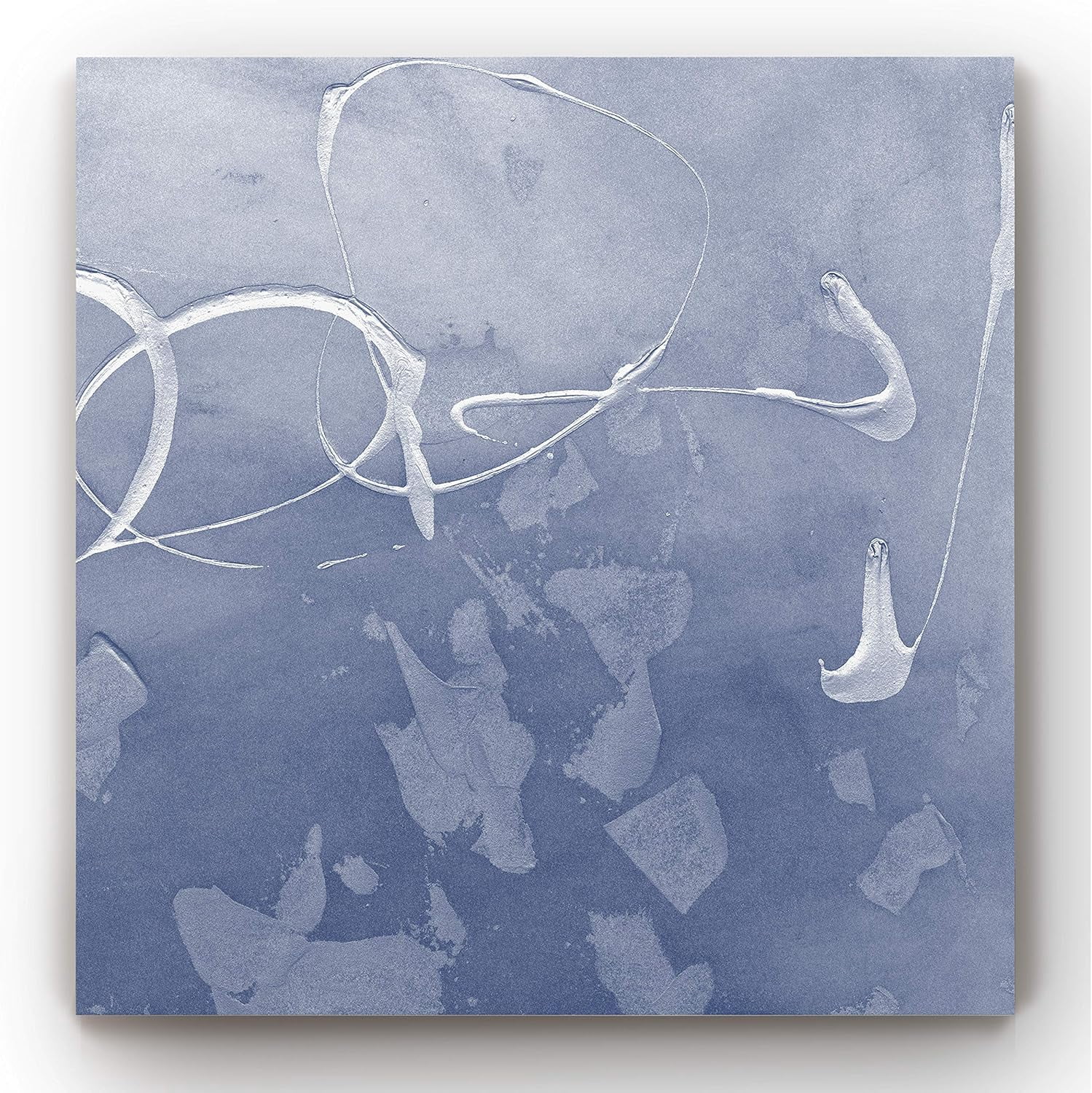 AatoeaX Canvas Modern Artwork for Home Decor Rustic Grey Indigo Rule ...