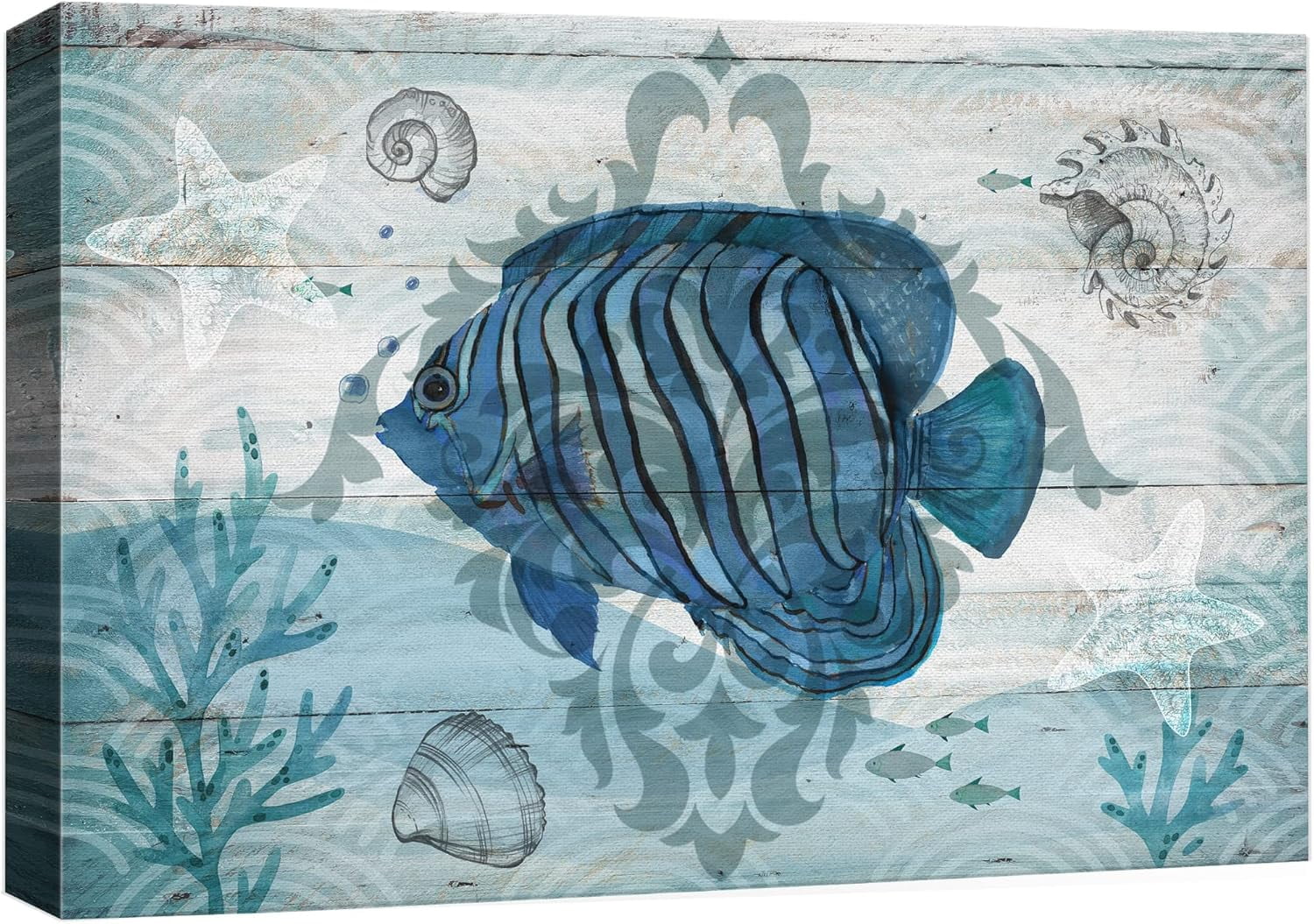 AatoeaX Canvas Print Wall Art Clownfish Under The Sea with Sea Snails ...