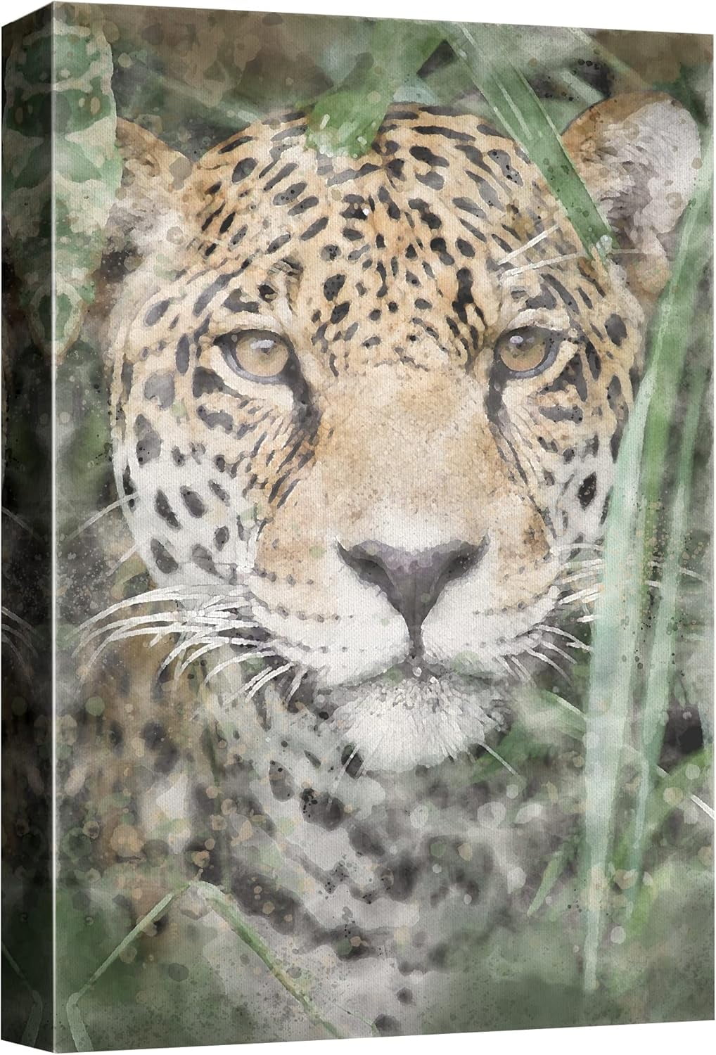 AatoeaX Canvas Print Wall Art Watercolor Pastel African Jungle Cheetah ...