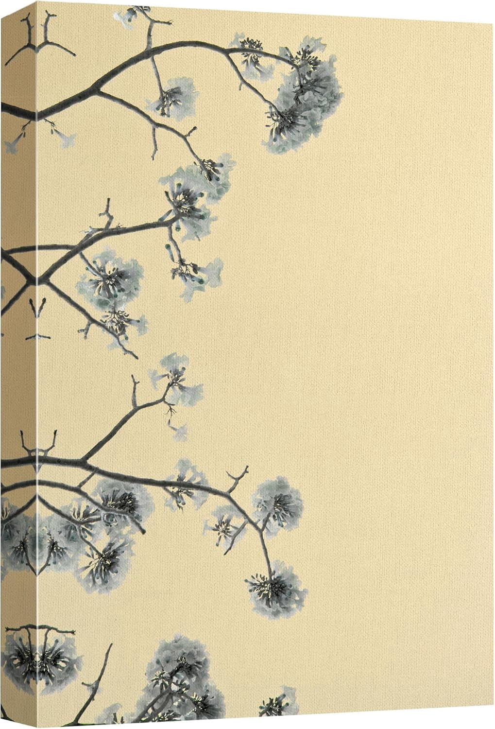 AatoeaX Canvas Wall Art Delicate Branches with Blossoms on Beige ...