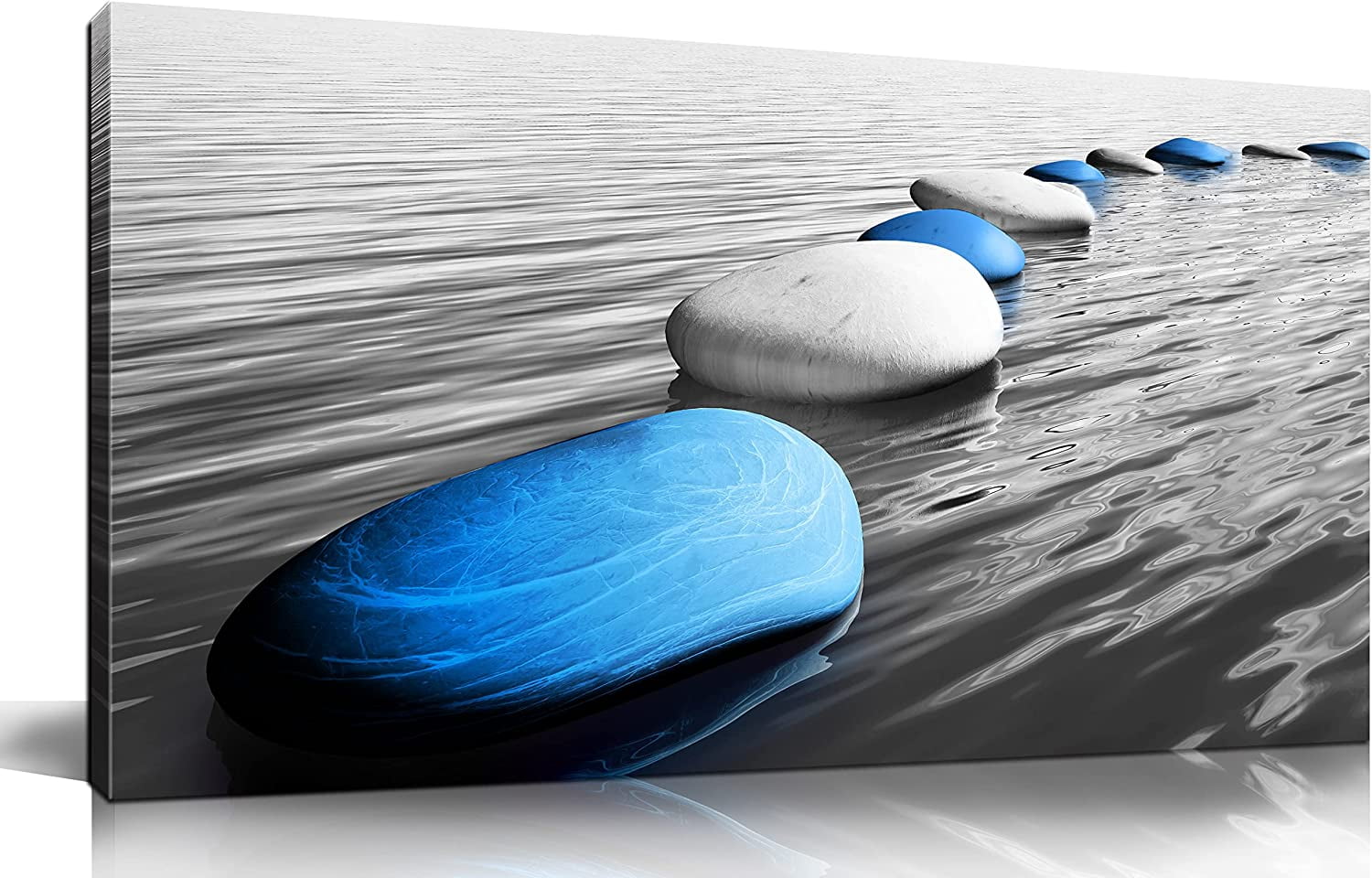 AatoeaX Canvas Wall Art For Living Room Blue Stones Wall Art Zen Art ...