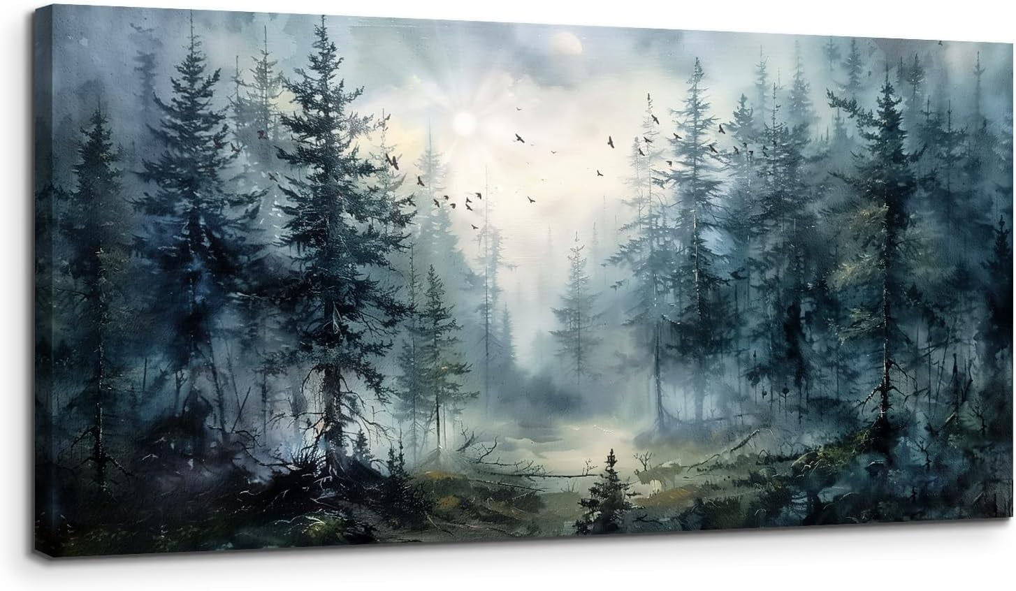 AatoeaX Canvas Wall Art, Forest Landscape Canvas Prints Paintings, Pine ...