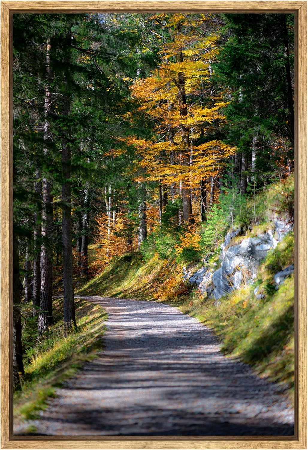 AatoeaX Canvas Wall Art Green Forest Path Nature Forest Photography ...