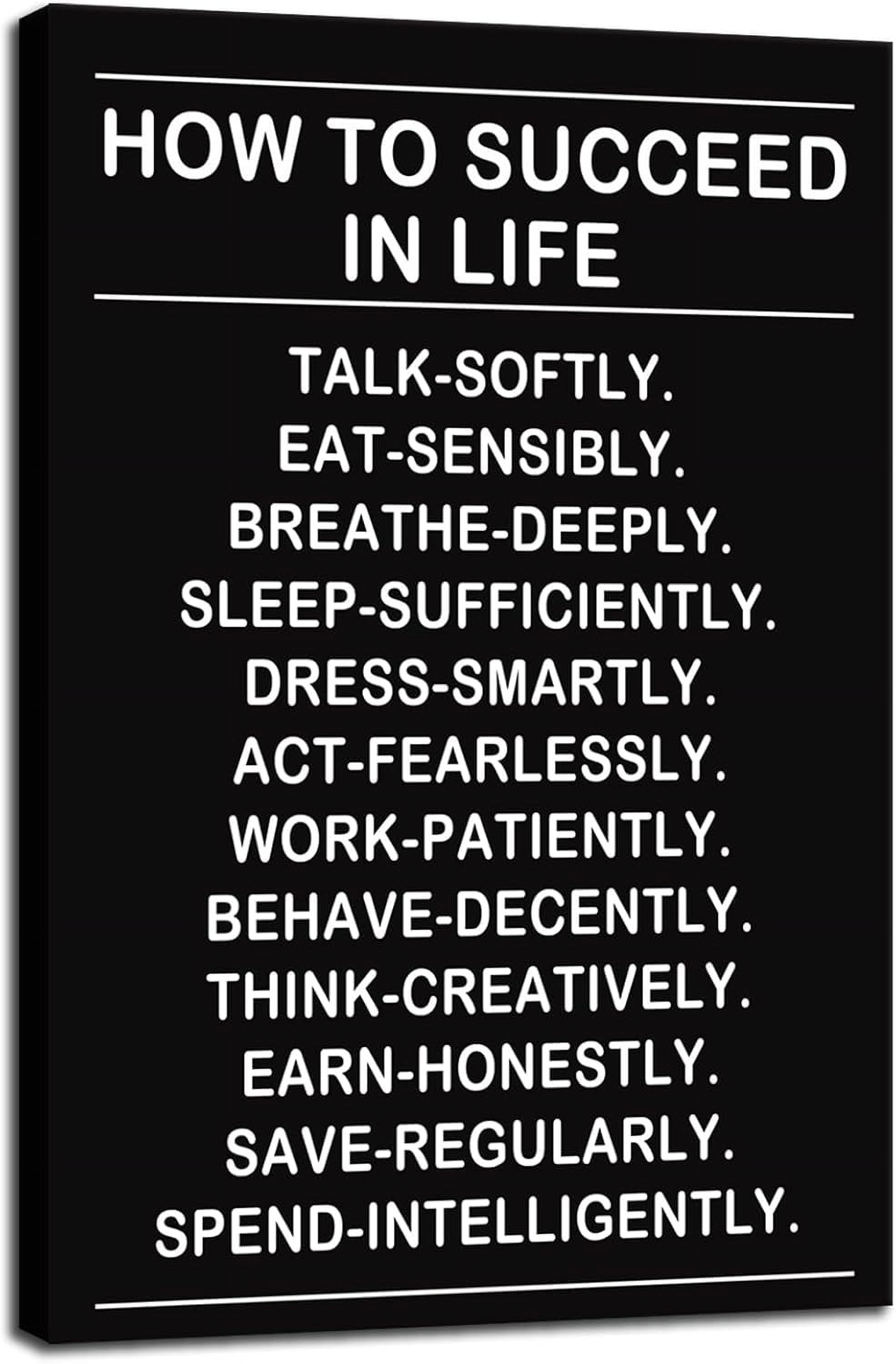 AatoeaX Canvas Wall Art Inspirational Quote Canvas Print Positive ...