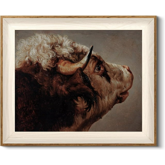 AatoeaX Canvas Wall Art Vintage Cow's Head Art Print Rustic Country ...