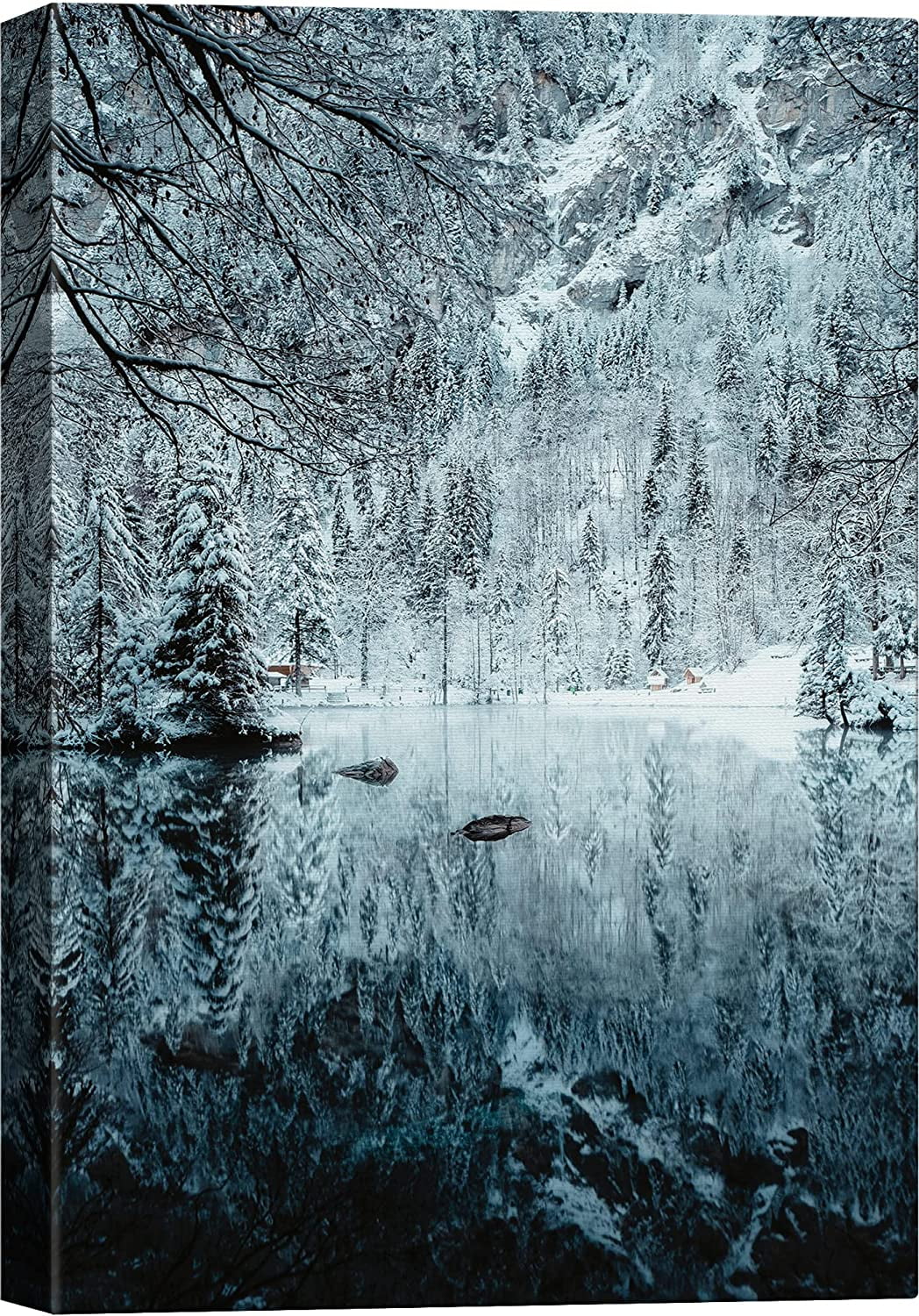 AatoeaX Canvas Wall Art Woodland Nursery Decor Magical Winter ...