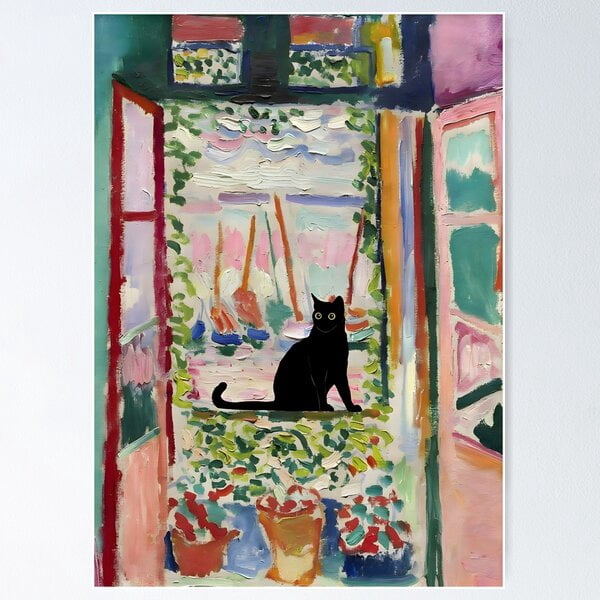 AatoeaX Cat Print Matisse Open Window PosterAesthetic Home Decor ...