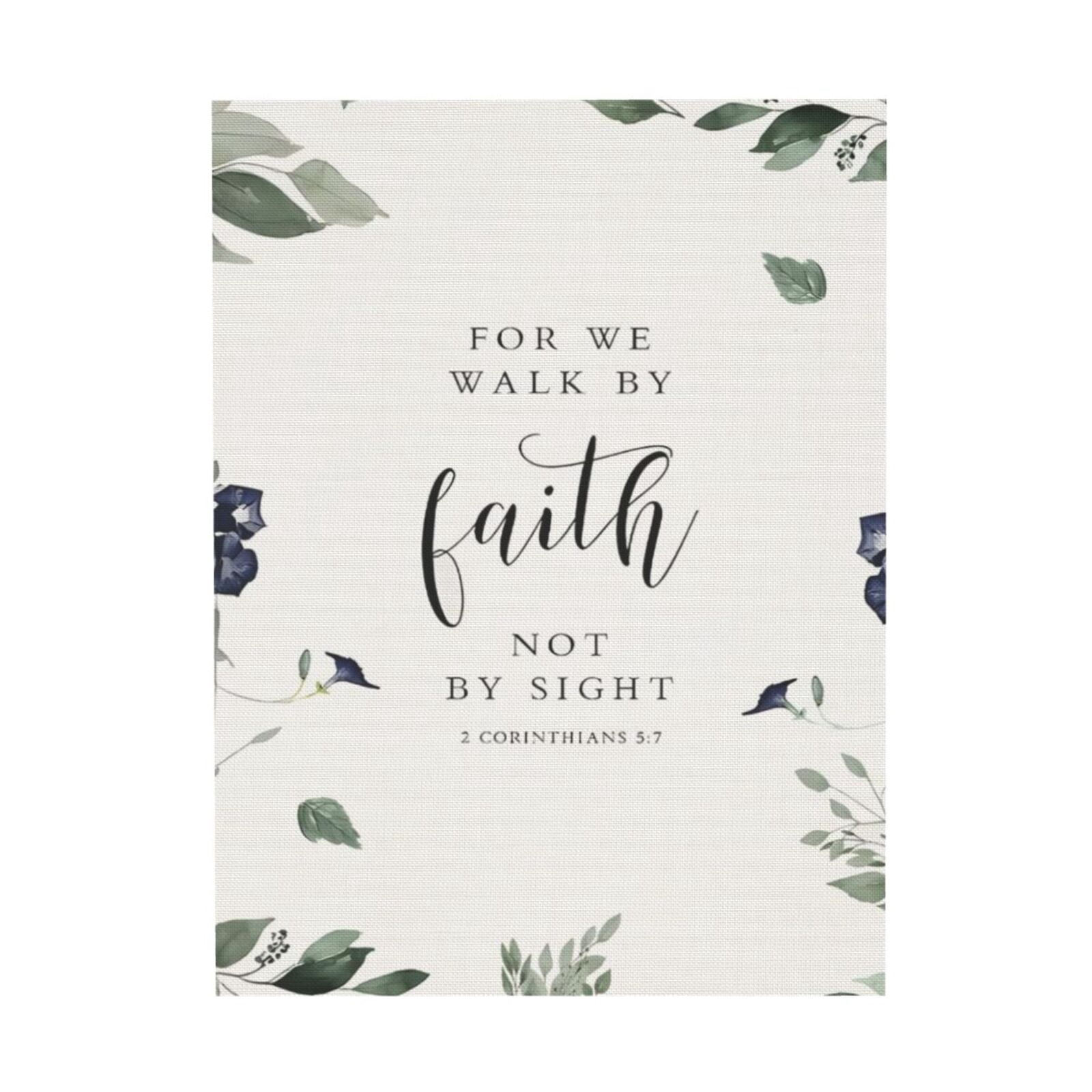 AatoeaX Charming Walk by Faith Scripture Scroll, Greenery Accents ...