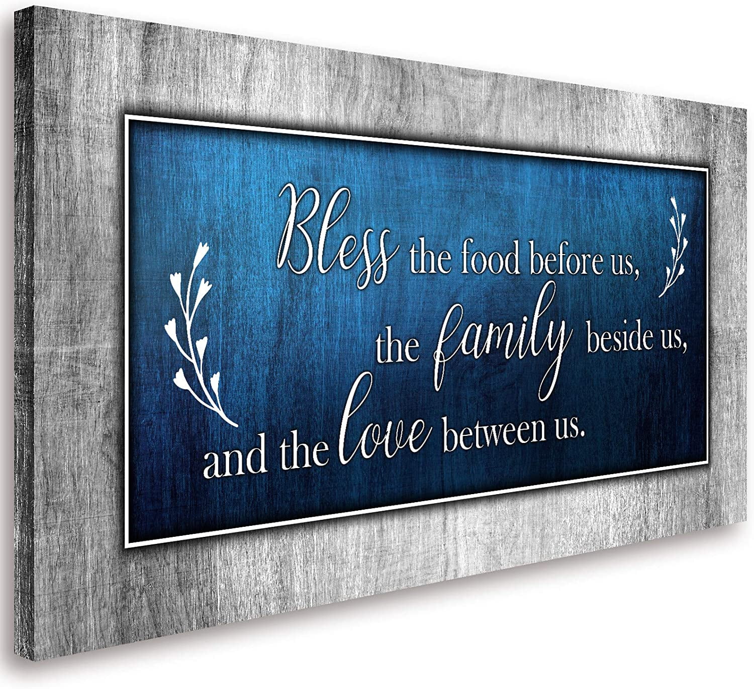 AatoeaX Christian Wall Art Decor Blue and Grey Canvas Prints Bless The ...