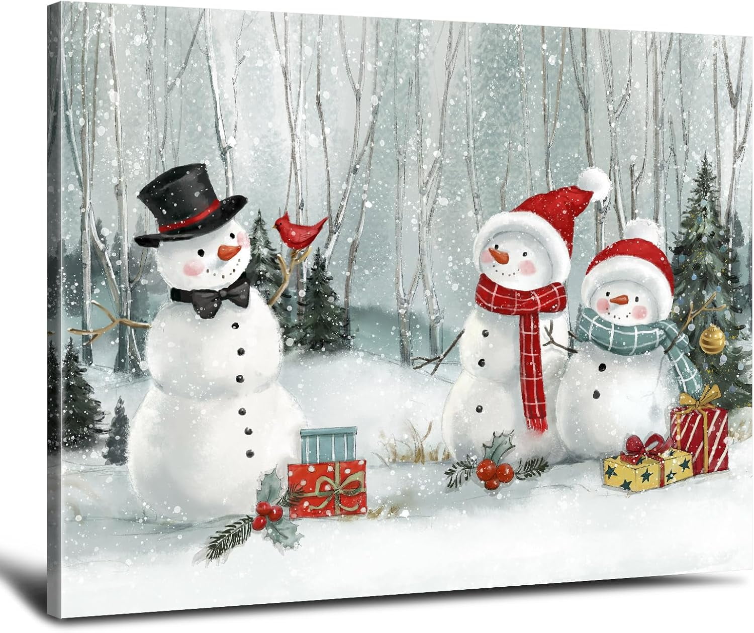 AatoeaX Christmas Snowman Wall Art Decor:Merry Christmas Posters Canvas ...