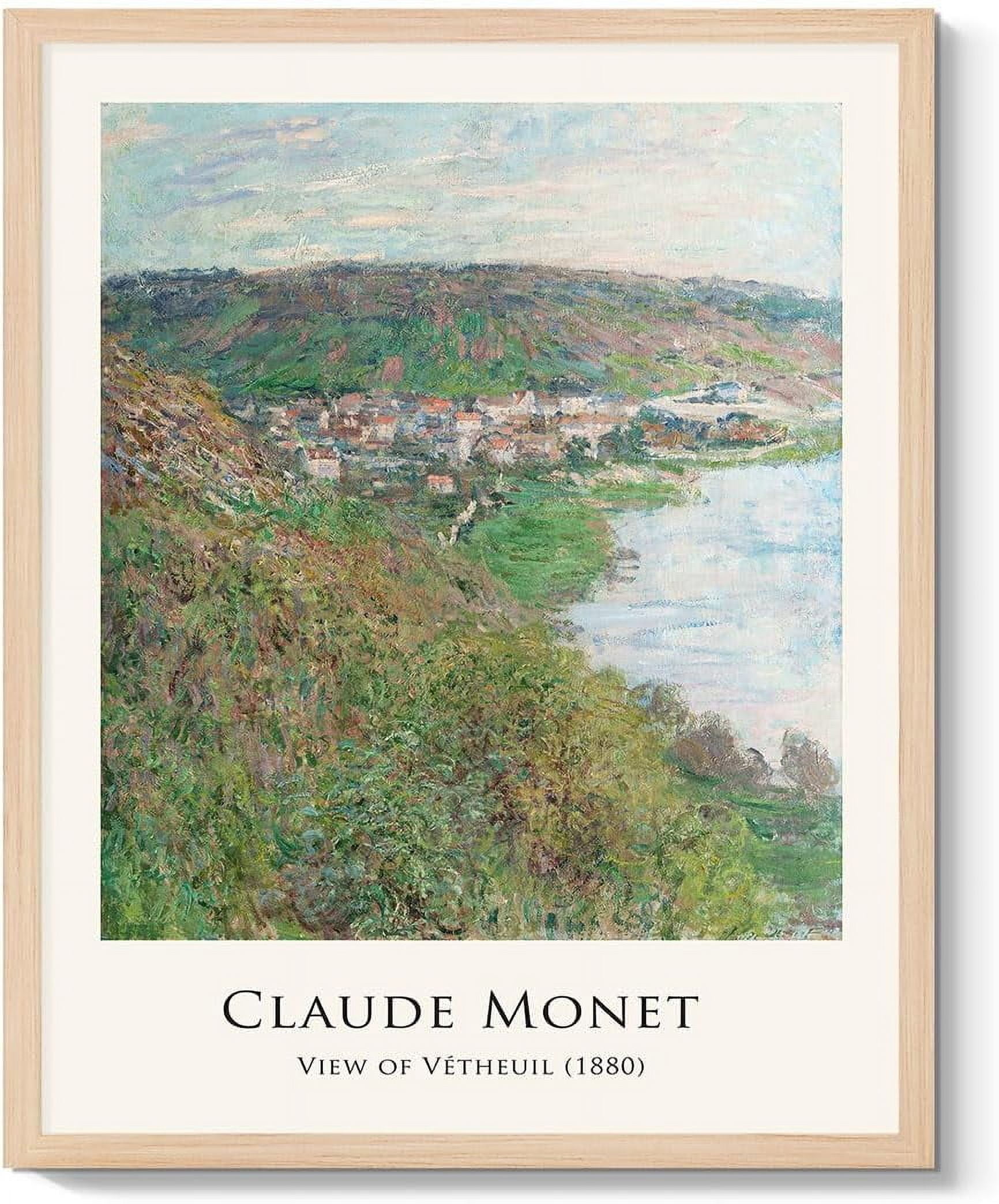 AatoeaX Claude Monet Wall Art - View of Vetheuil Classic Canvas Prints ...