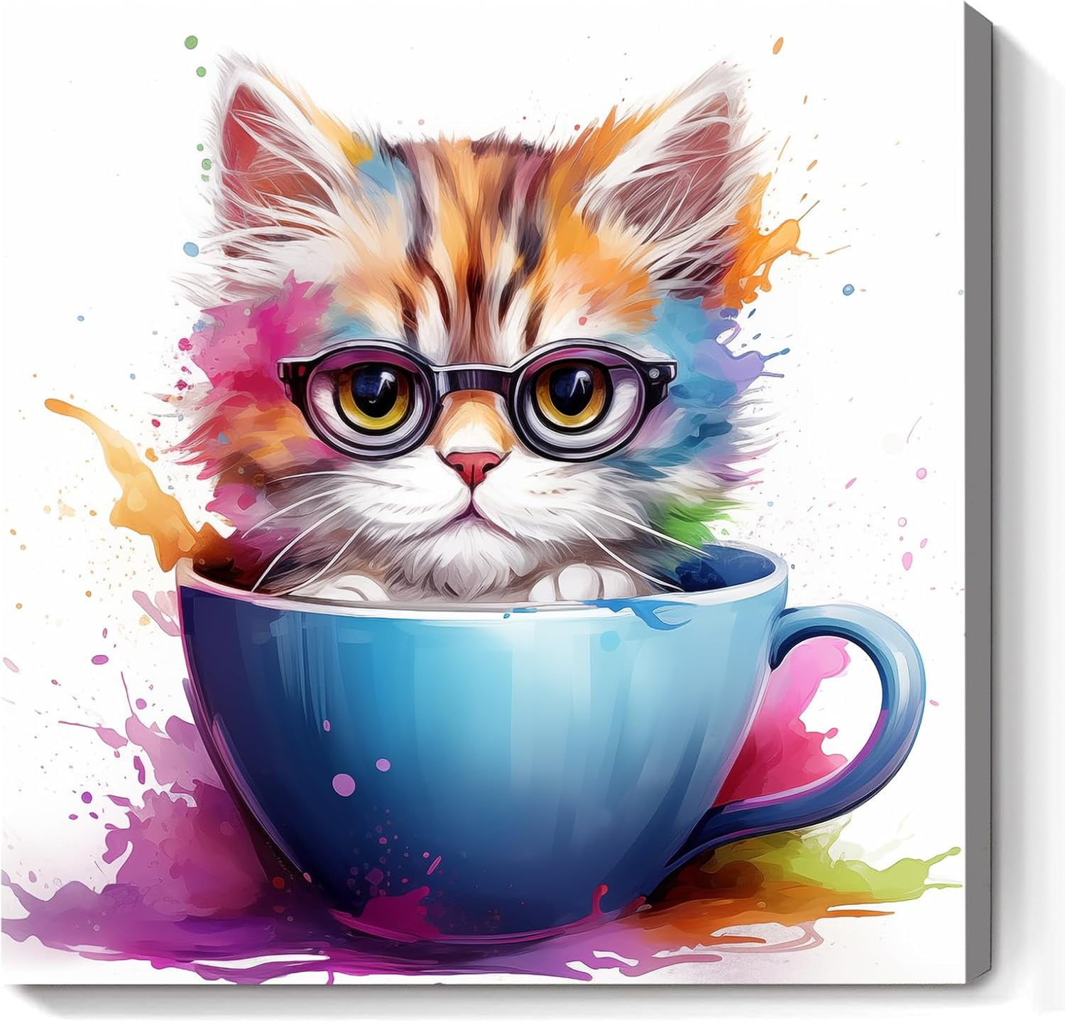 AatoeaX Colorful Cartoon Pig Painting Funny And Cute Animal Prints Pig ...