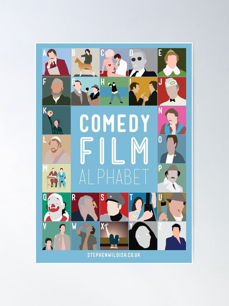 AatoeaX Comedy Film Alphabet Poster Modern Wall Art Canvas Poster ...