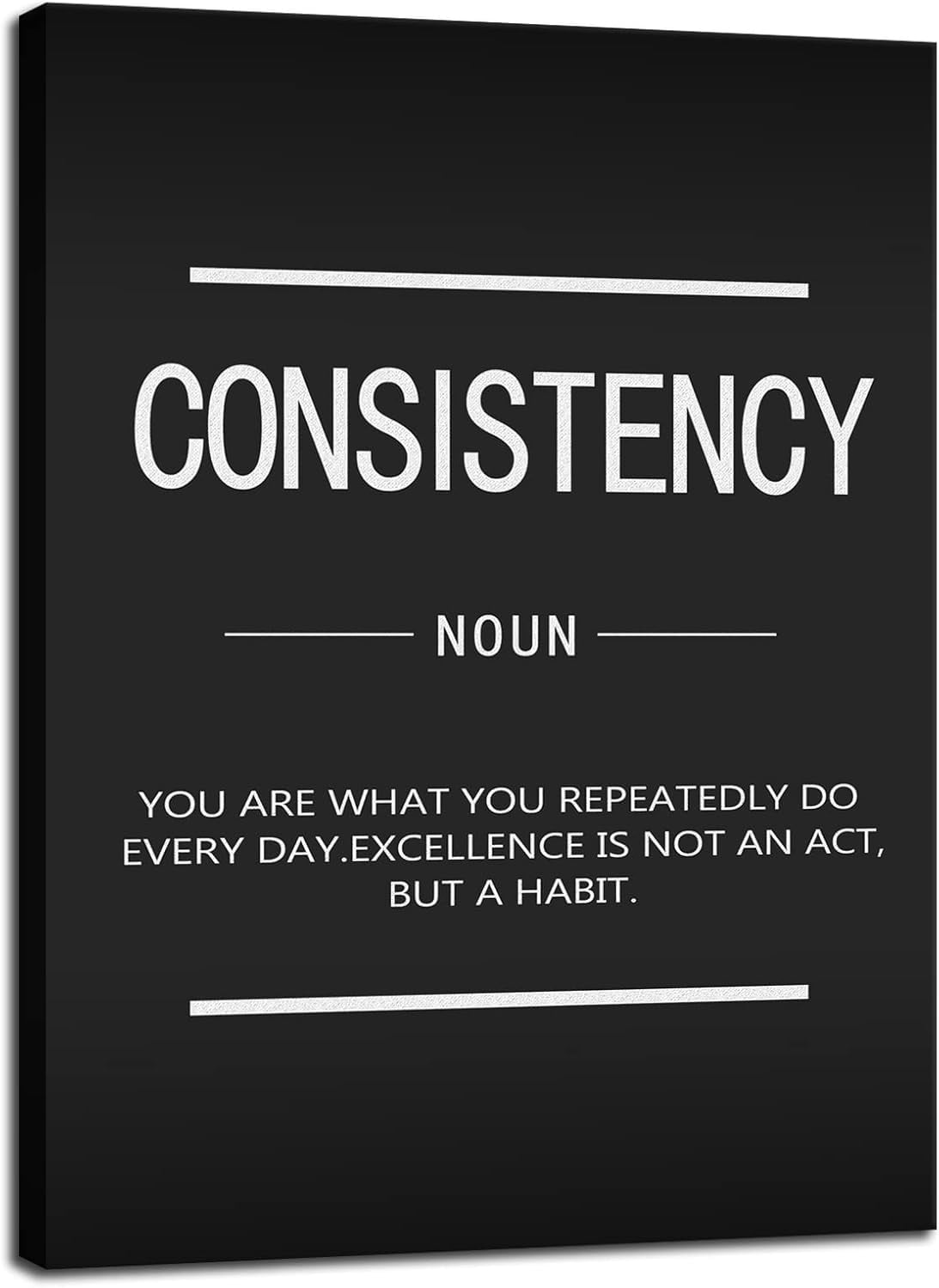 AatoeaX Consistency Noun Inspirational Wall Art Motivational Posters ...