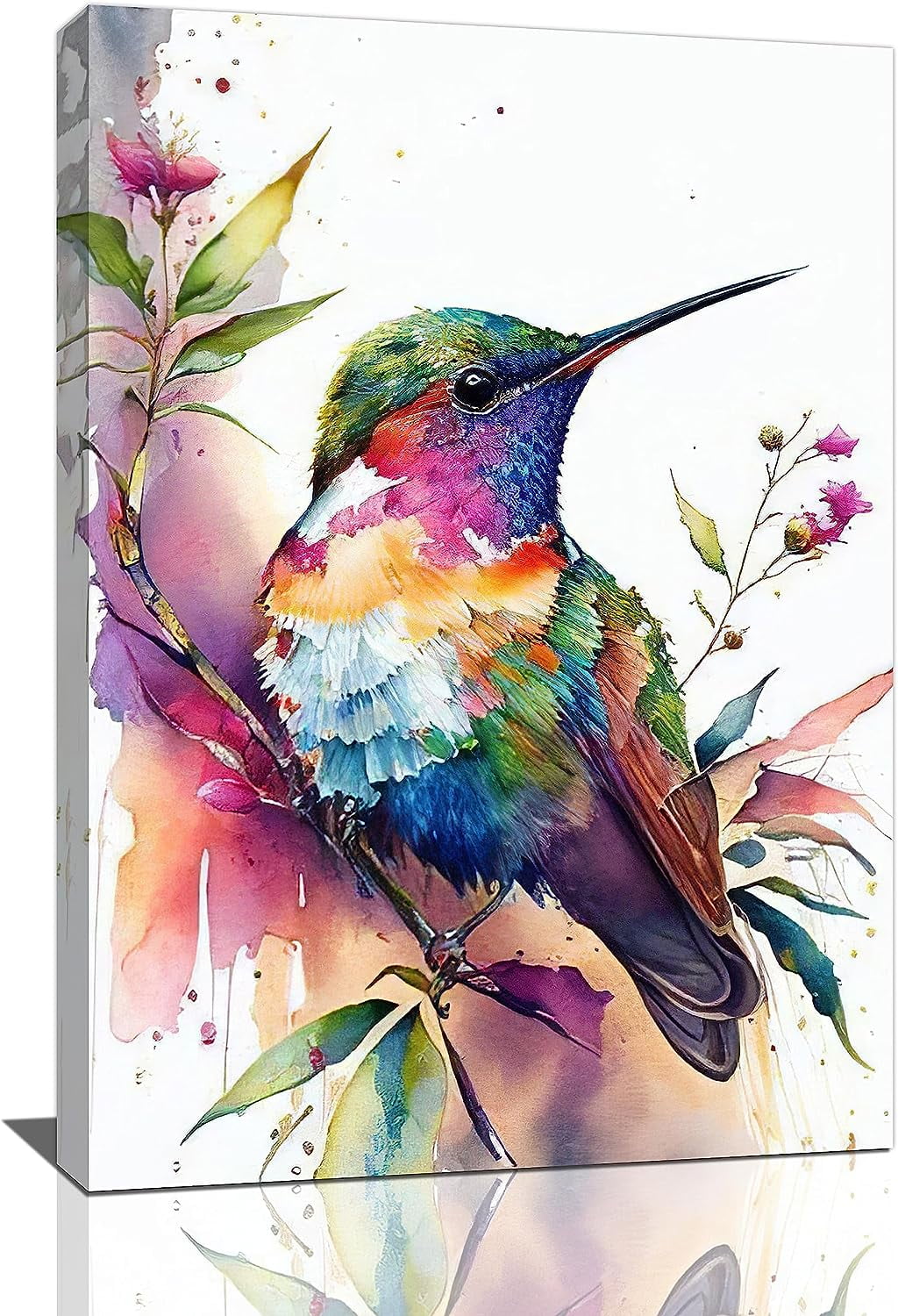 AatoeaX Country Hummingbird Floral Wall Decor Colorful Flower Bird ...