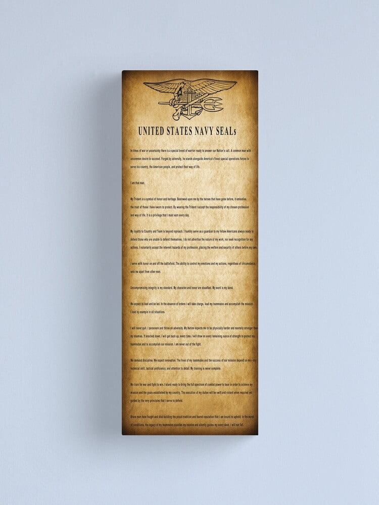 AatoeaX Creed of United States Navy SEALs Canvas Print Modern Wall Art ...