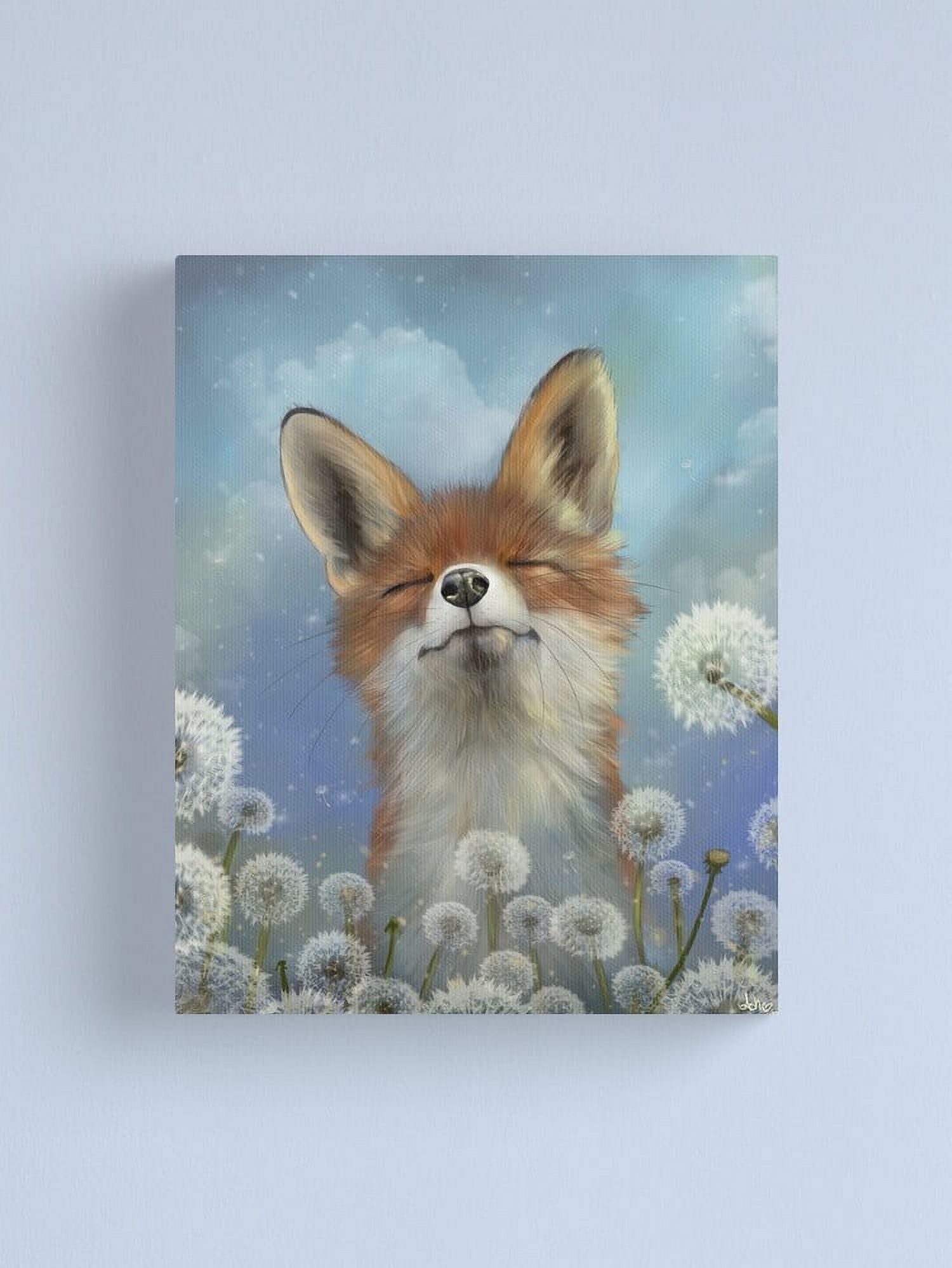 AatoeaX Dandelion fox Canvas Print Aesthetic Home Decor – Perfect for ...