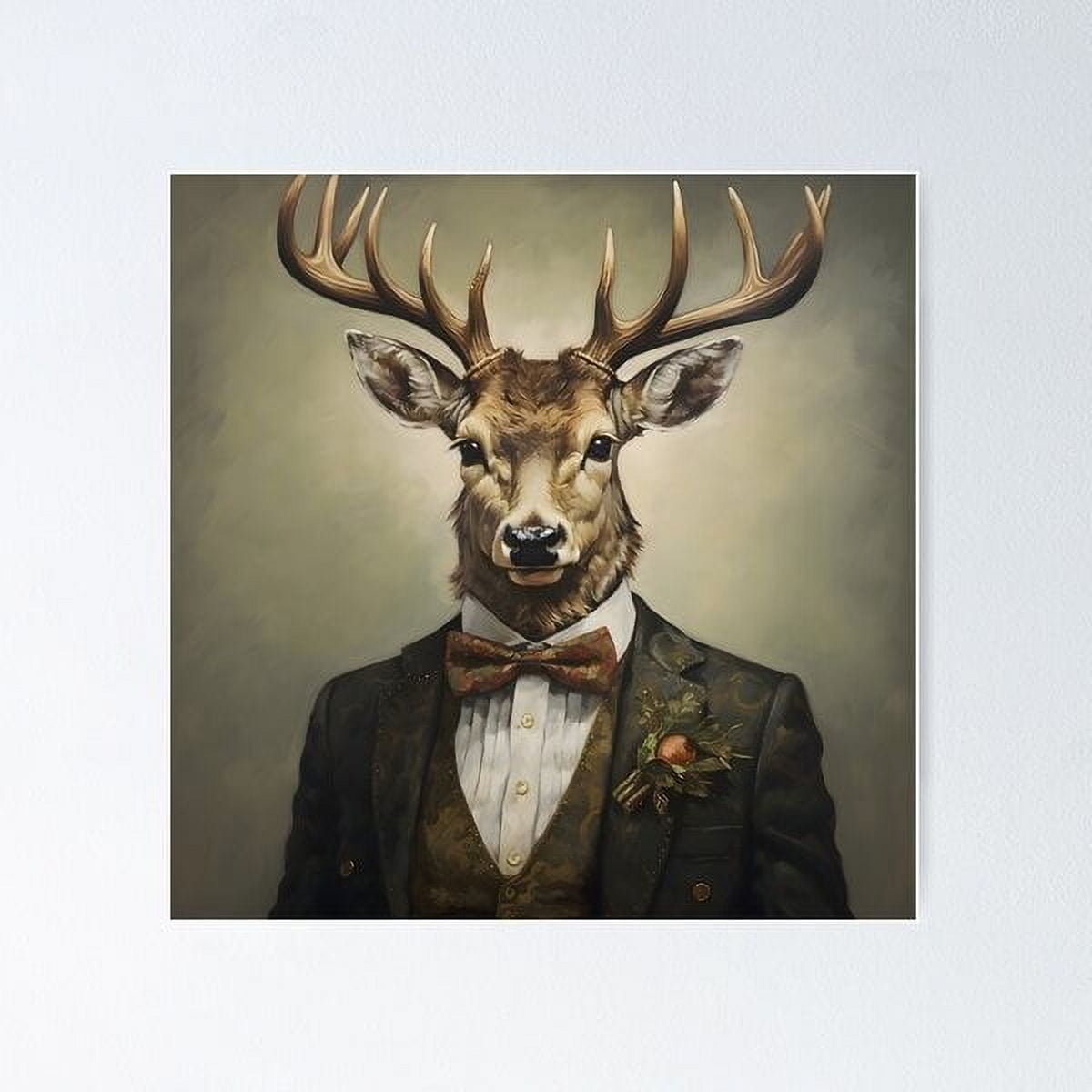 AatoeaX Dapper Deer Portrait Art Poster Aesthetic Home Decor – Perfect ...