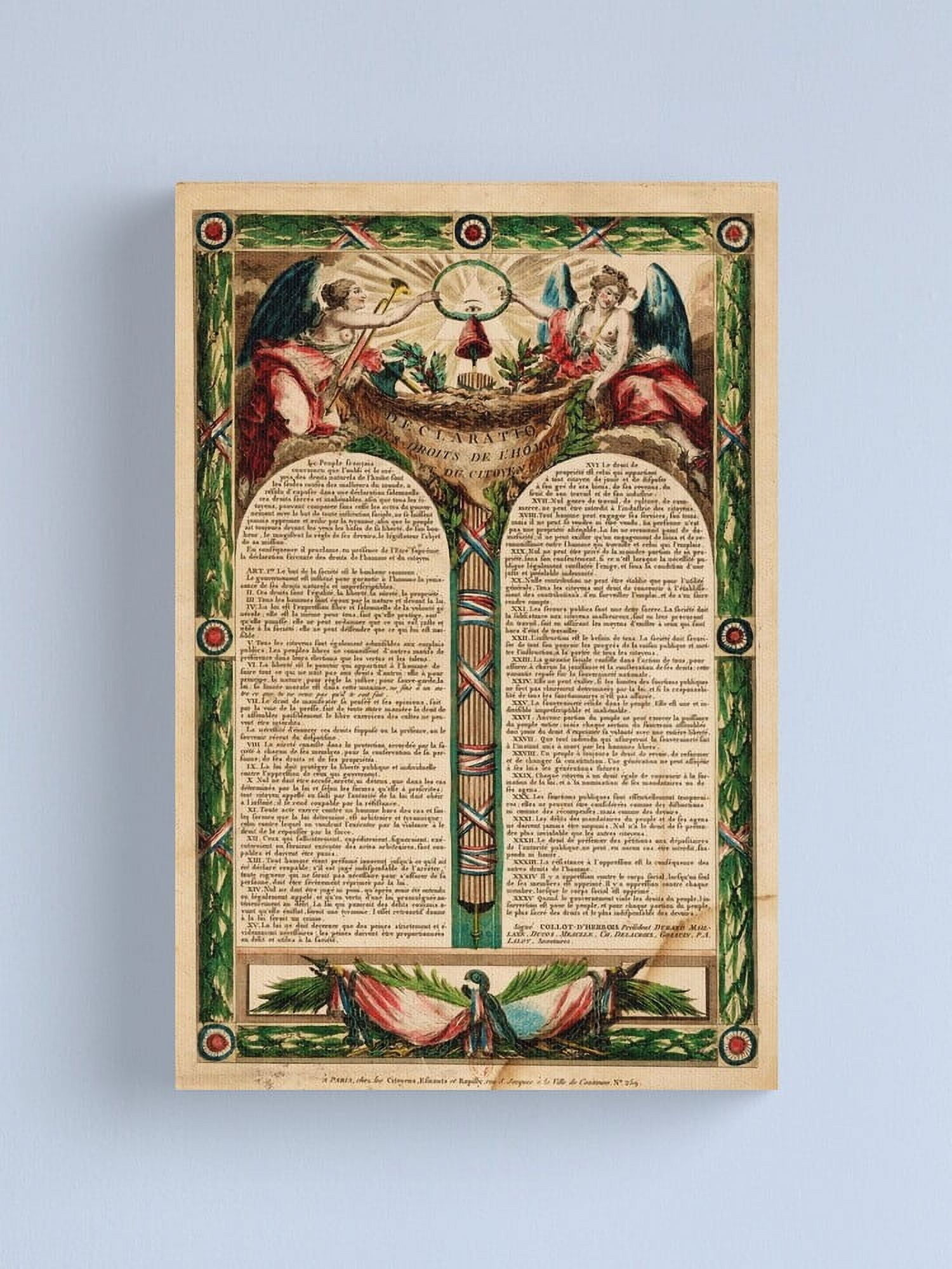 AatoeaX Declaration of the Rights of Man and the Citizen Canvas Print ...