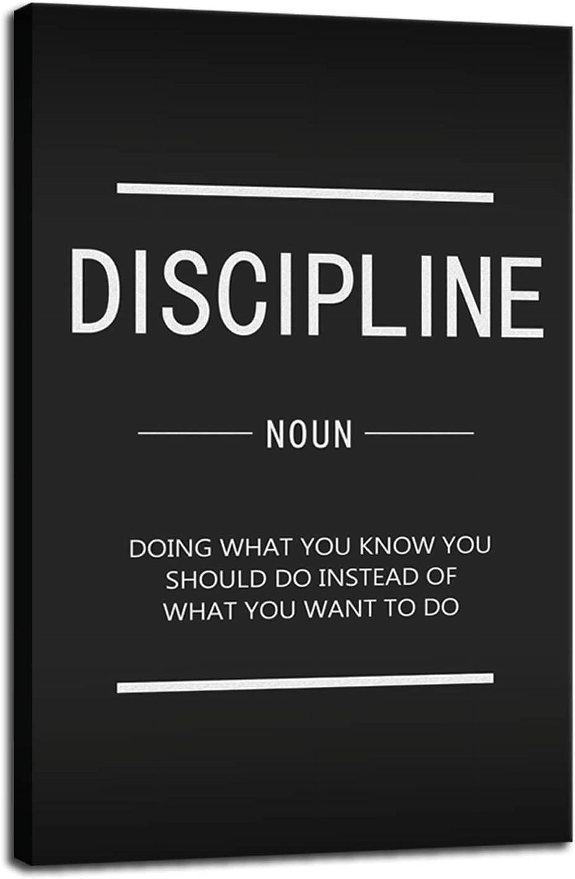 AatoeaX Discipline Noun Inspirational Wall Art Inspiring Painting ...