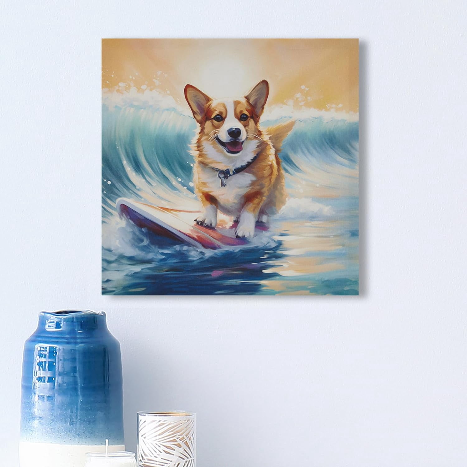 AatoeaX Dog Wall Art Cute Animal Decor for Kid's Bedroom, Home Office ...