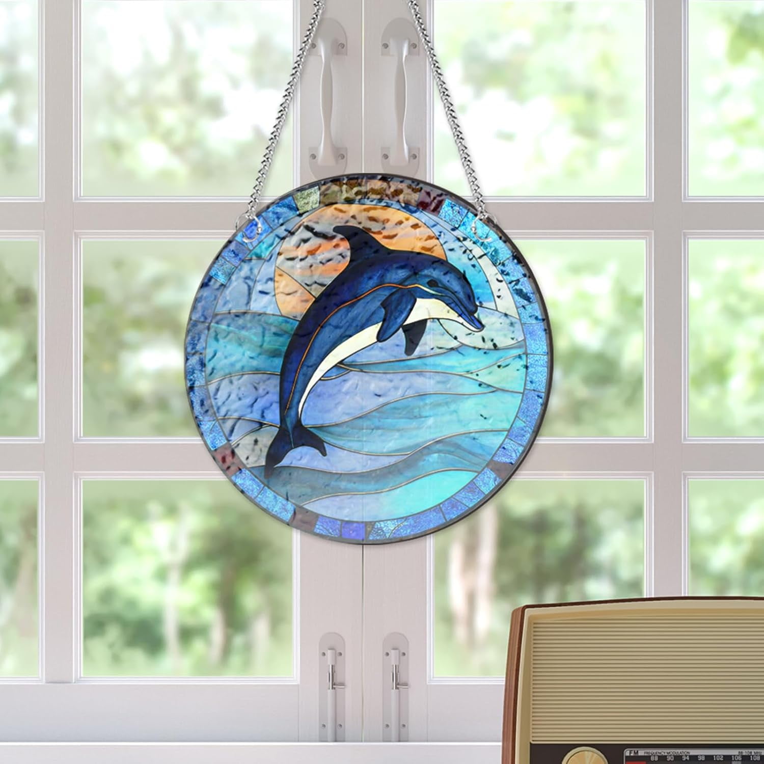 AatoeaX Elegant Dolphin Window Decor: Dynamic Leaping Pose, Transparent ...