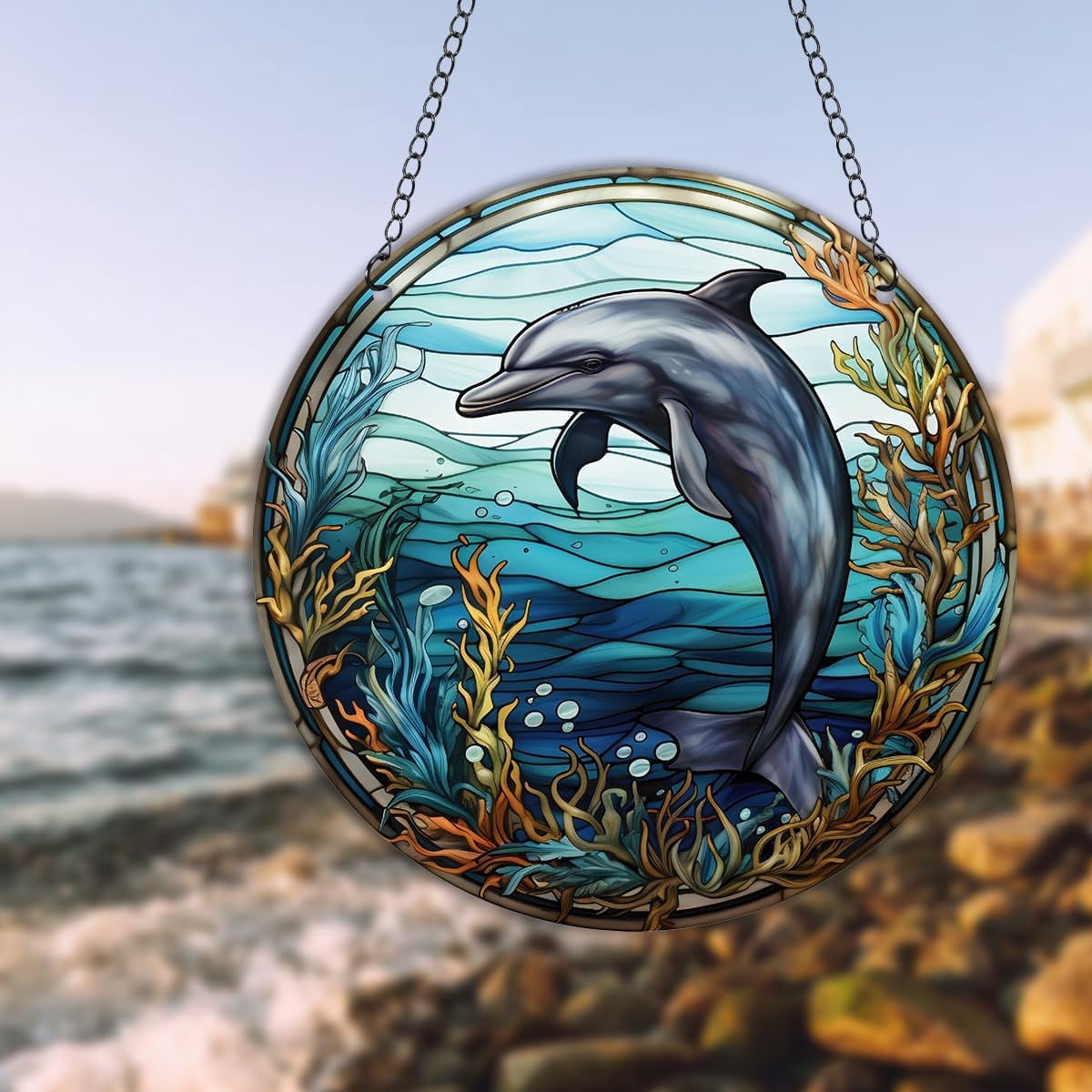 AatoeaX Elegant Dolphin Window Decor: Underwater Charm, Transparent ...