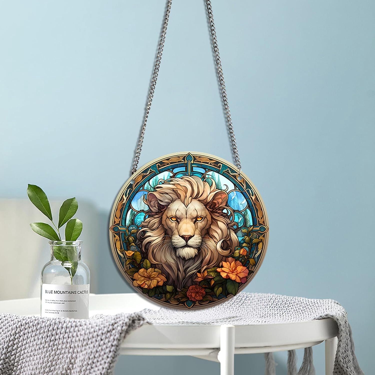 AatoeaX Elegant Lion Window Decor: Majestic Design, Transparent Acrylic ...