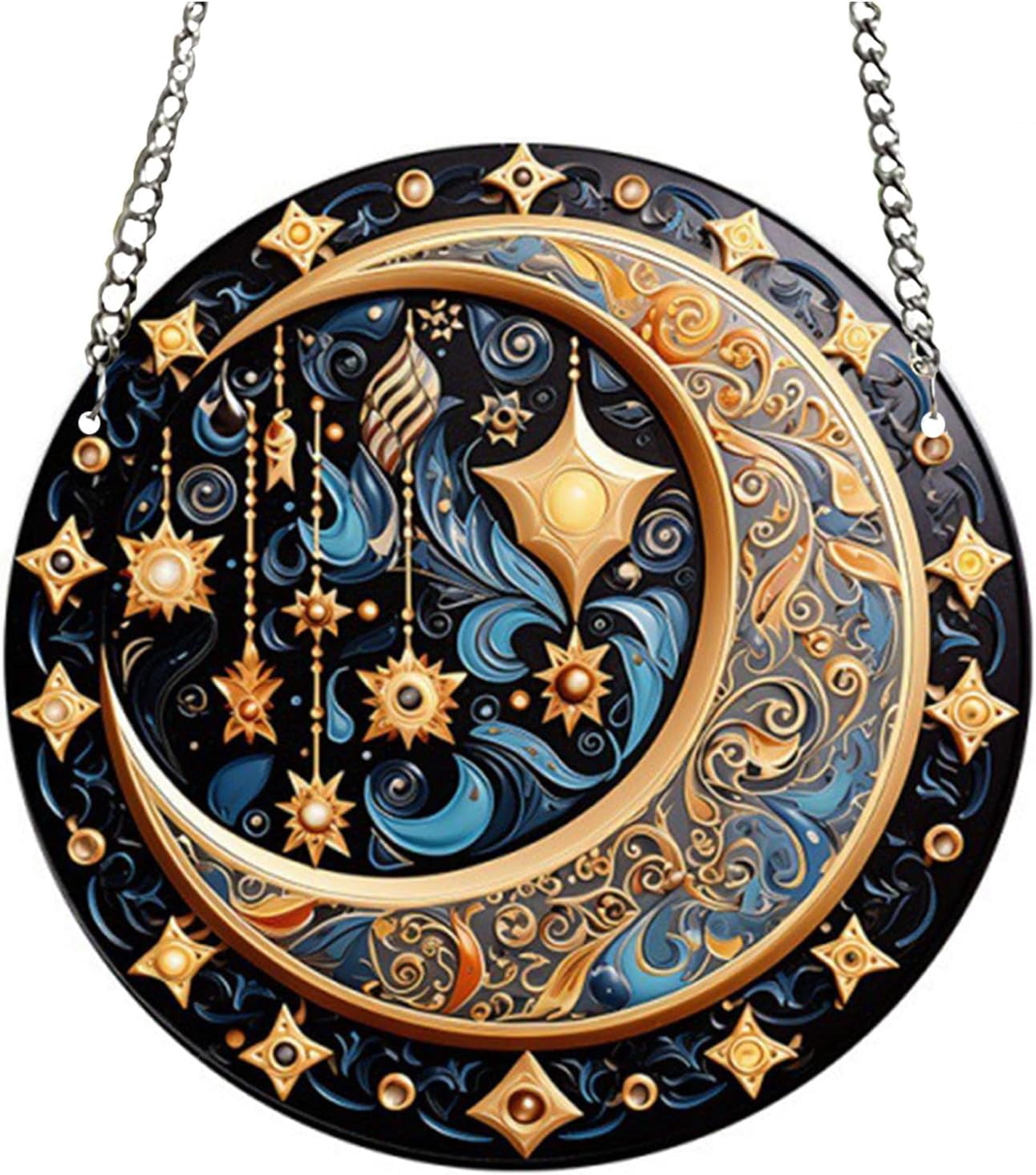 AatoeaX Elegant Transparent Acrylic Moon Stars Wall Sign - Ornate ...