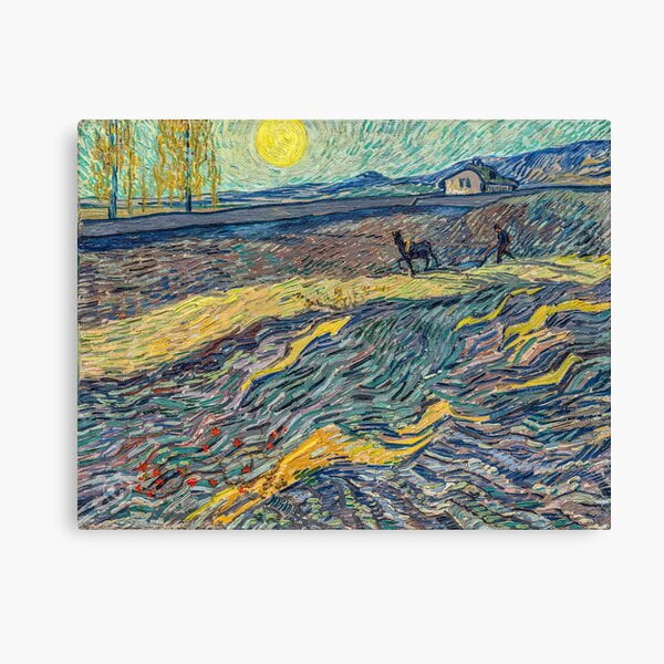 AatoeaX Enclosed Field with Ploughman Canvas Print Modern Wall Art ...
