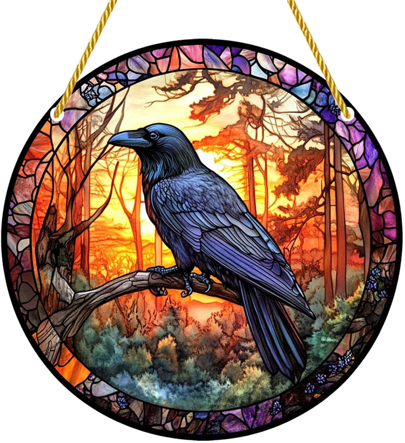 AatoeaX Enigmatic Raven Acrylic Window Hanging! Mysterious, nature ...