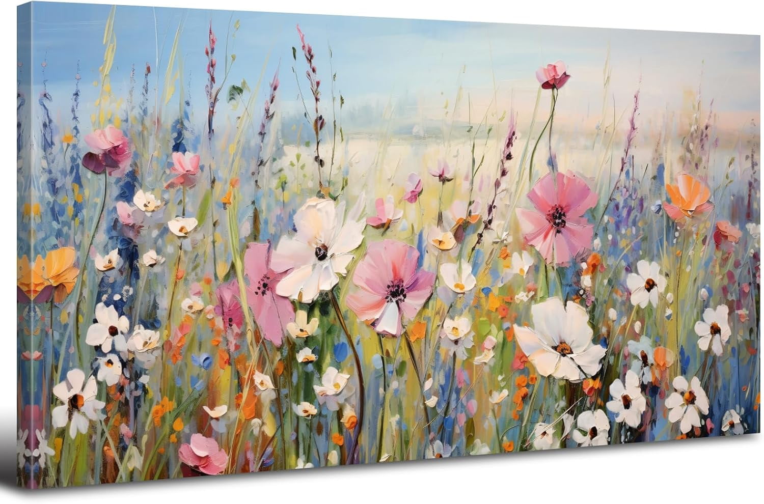 AatoeaX Extra Wildflower Wall Art Colorful Flower Landscape Decor ...