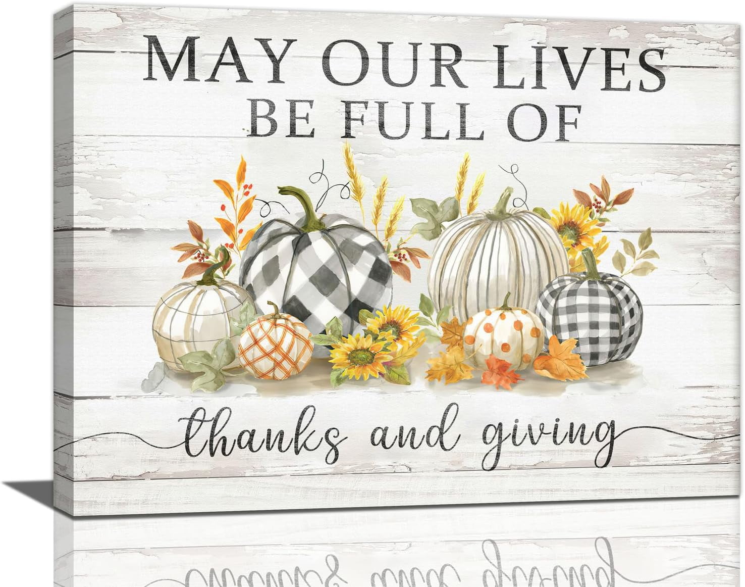 AatoeaX Fall Pumpkin Wall Art Thanksgiving Autumn Pumpkin Harvest Wall ...