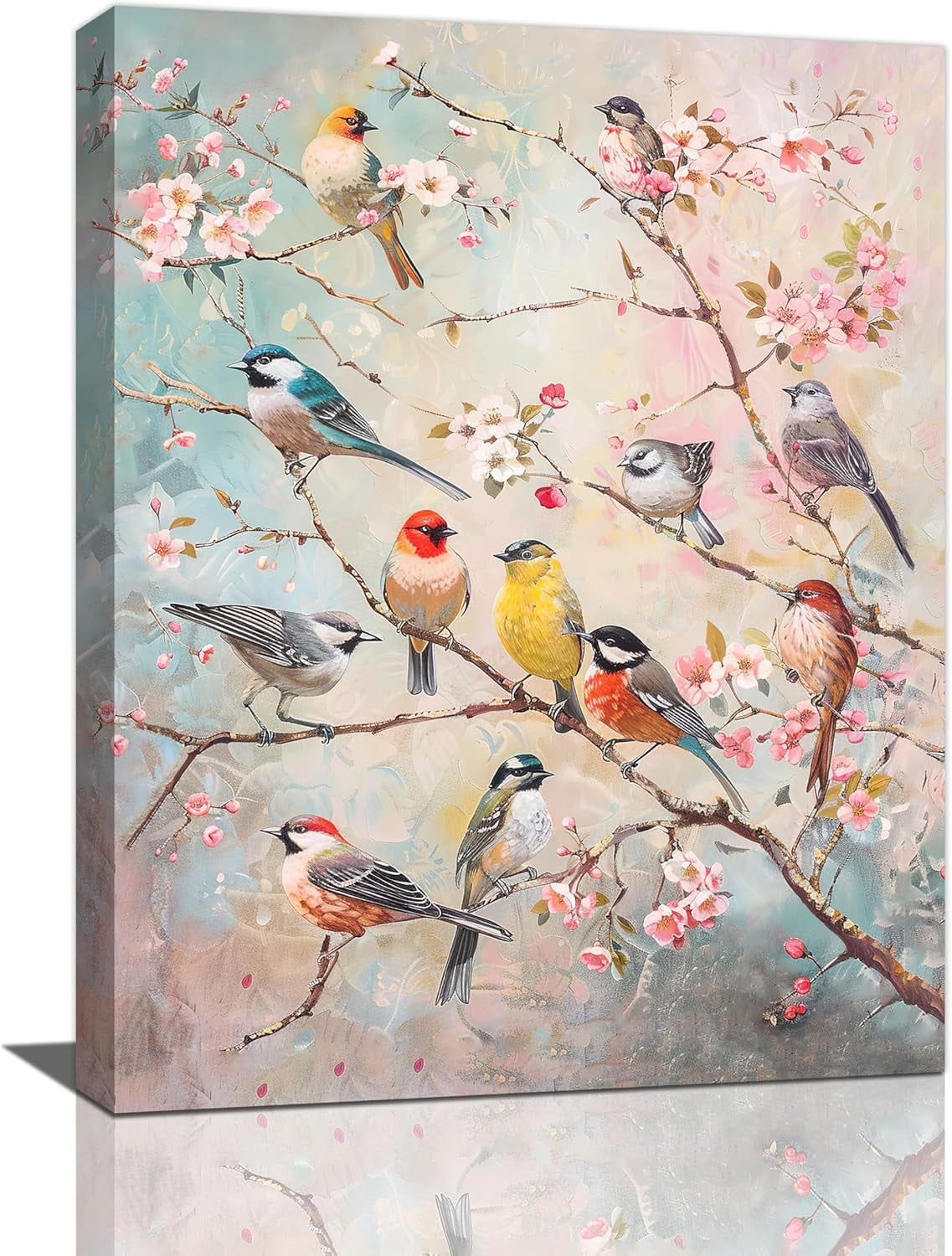 AatoeaX Farmhouse Birds Wall Art Country Birds on Branch Pictures Wall ...
