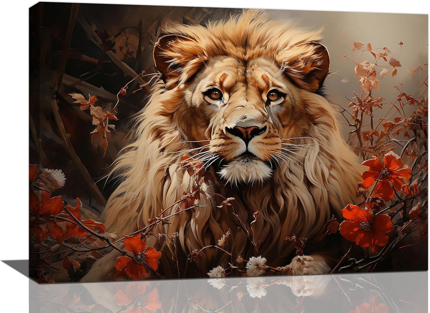AatoeaX Farmhouse Lion Canvas Wall Art Lion King Pictures Wall Décor ...