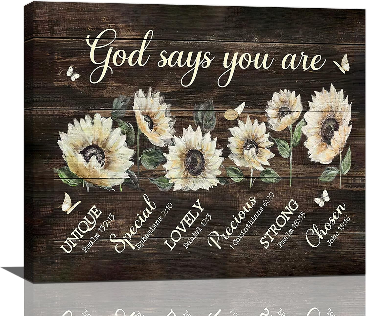 AatoeaX Farmhouse Sunflower Wall Art Country Sunflower Wall Decor God ...