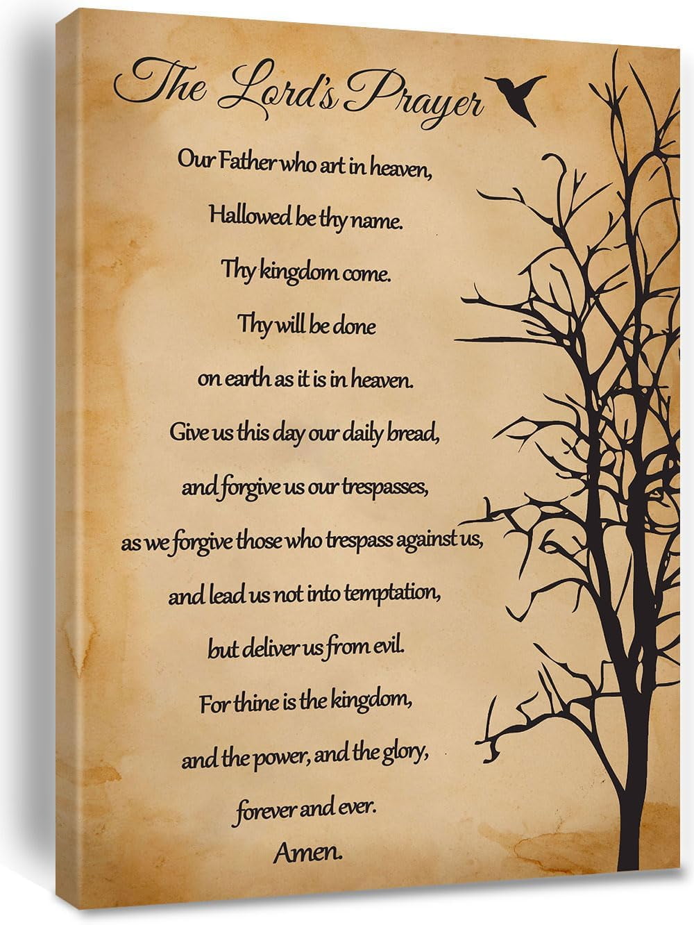AatoeaX Our Father Prayer Wall Art,Christian The Lords Prayer Decor ...