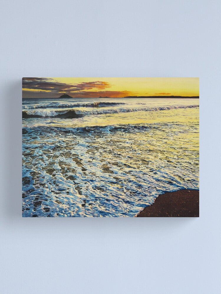 AatoeaX Foamy Tide At Garryvoe Beach Canvas Print Modern Wall Art ...