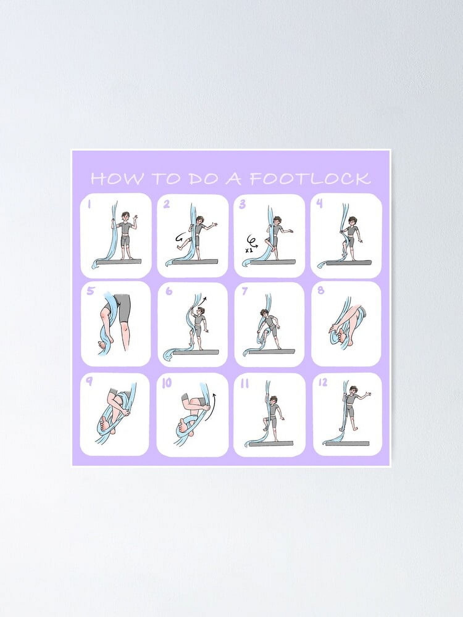 AatoeaX How To Do A Foot Lock! (Aerial Silks) Poster Modern Wall Art ...