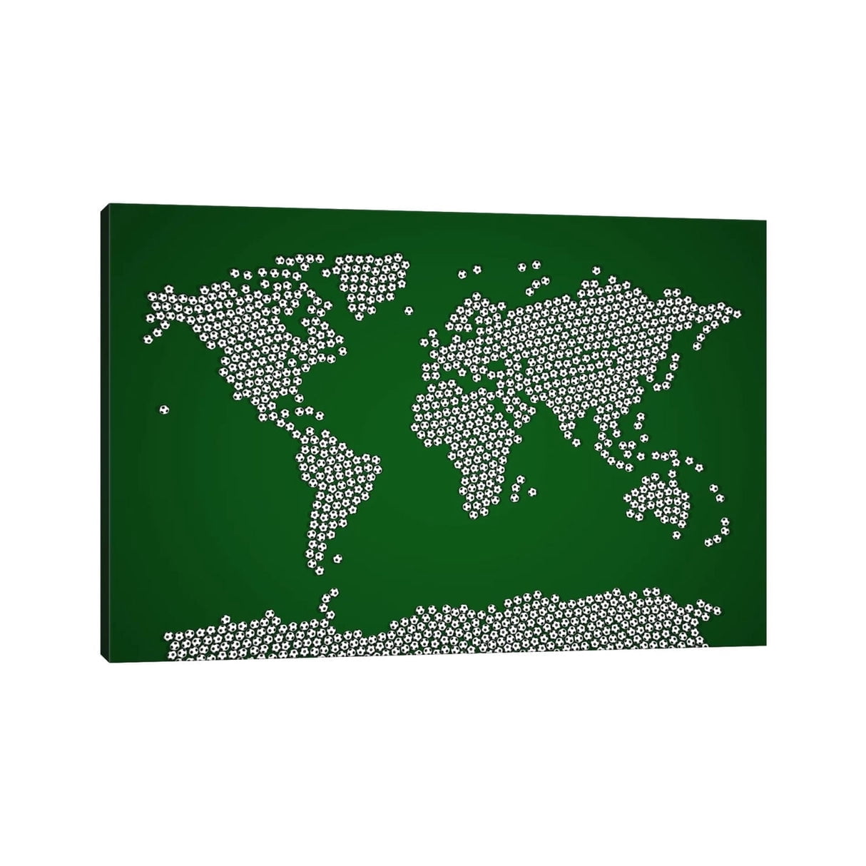 AatoeaX "Football Soccer Balls World Map" Canvas Print Modern Wall Art ...